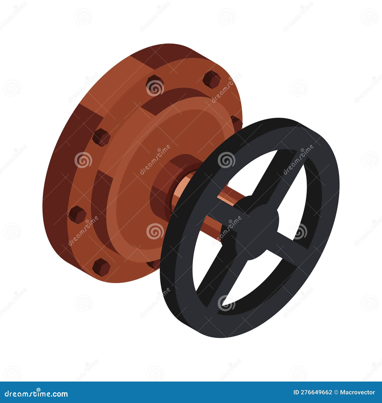 Valve Isometric Icon stock vector. Illustration of home - 276649662