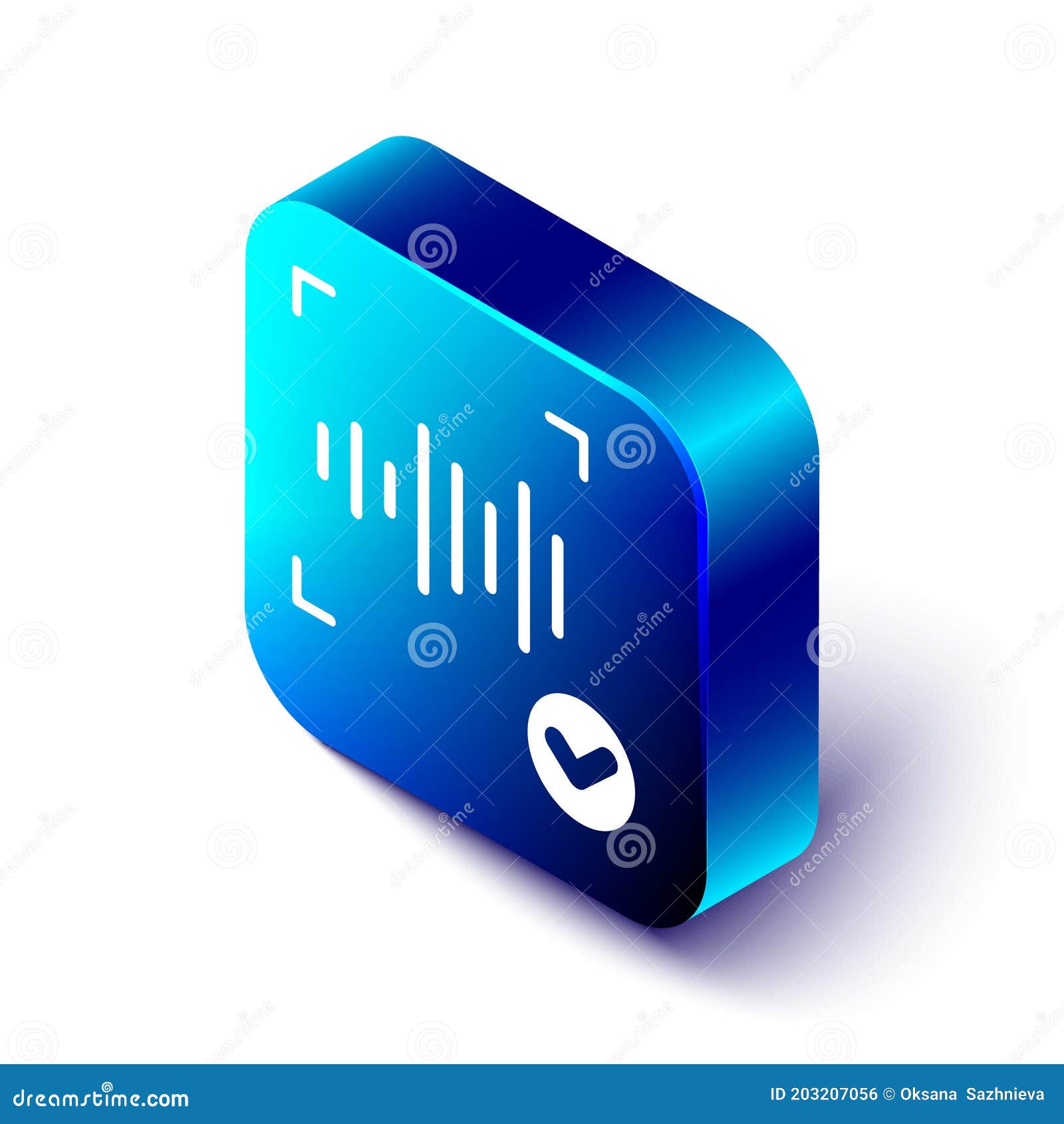 Isometric Voice Recognition Icon Isolated on White Background. Voice ...