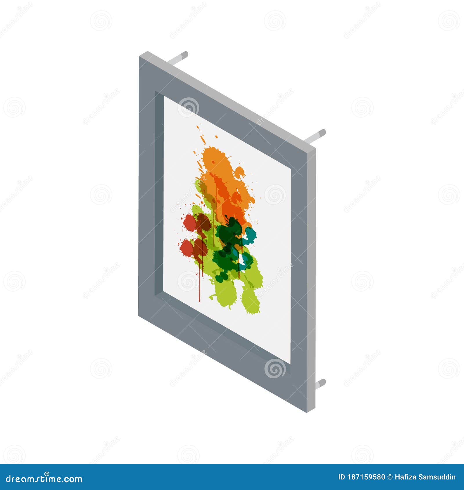 Isometric Wall Frame. Vector Illustration Decorative Design Stock ...