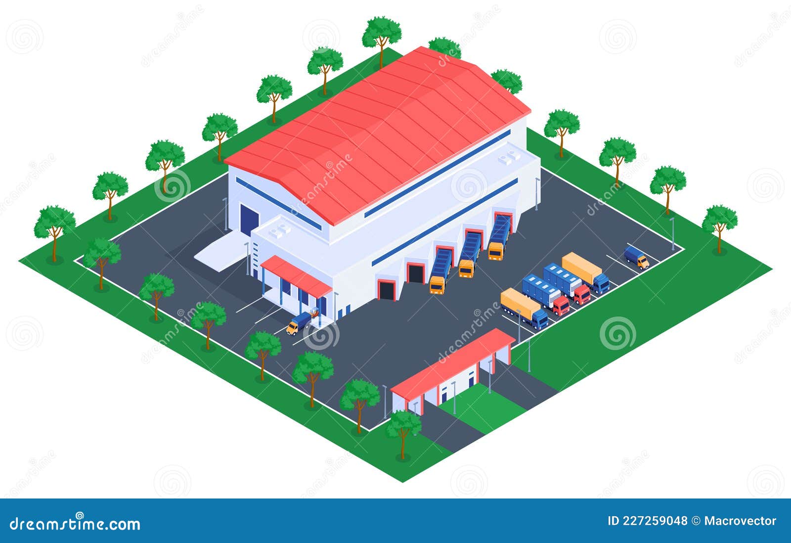 Isometric Warehouse Area Composition Stock Vector - Illustration of ...