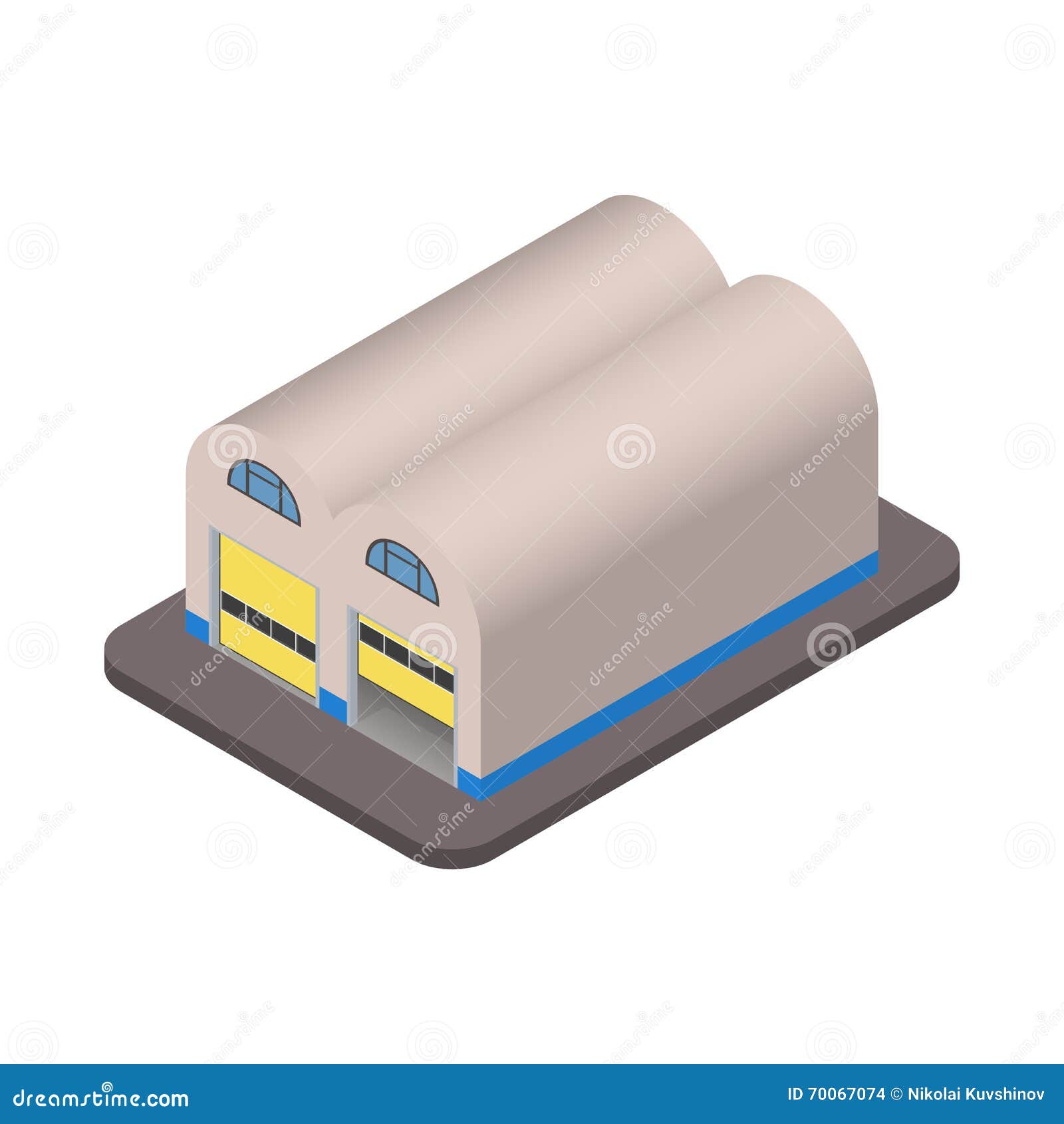 Isometric Warehouse Building Icon for Your 3D App Stock Vector ...