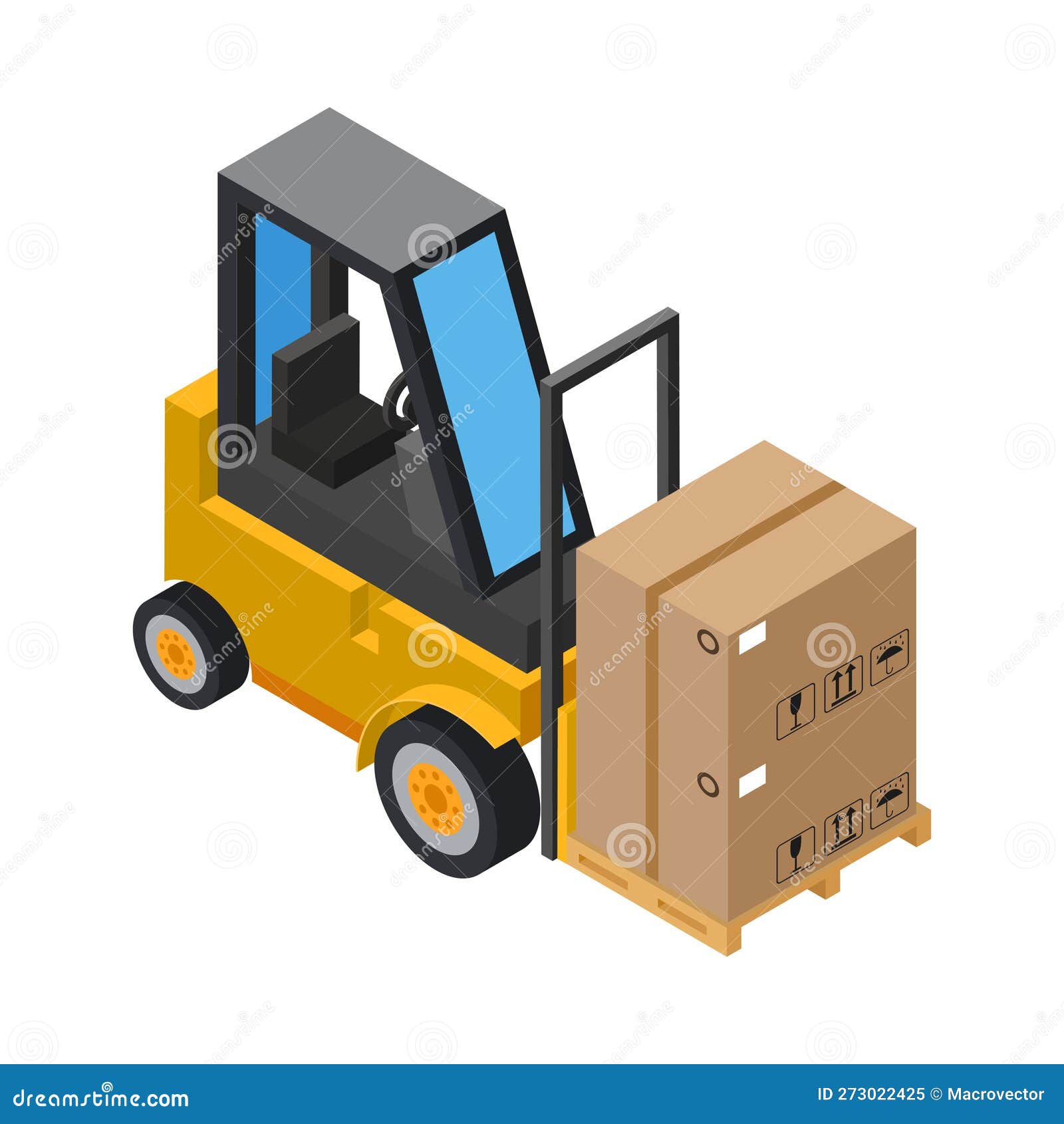 Warehouse With Forklift, Logistics Center, Industrial Storage ...