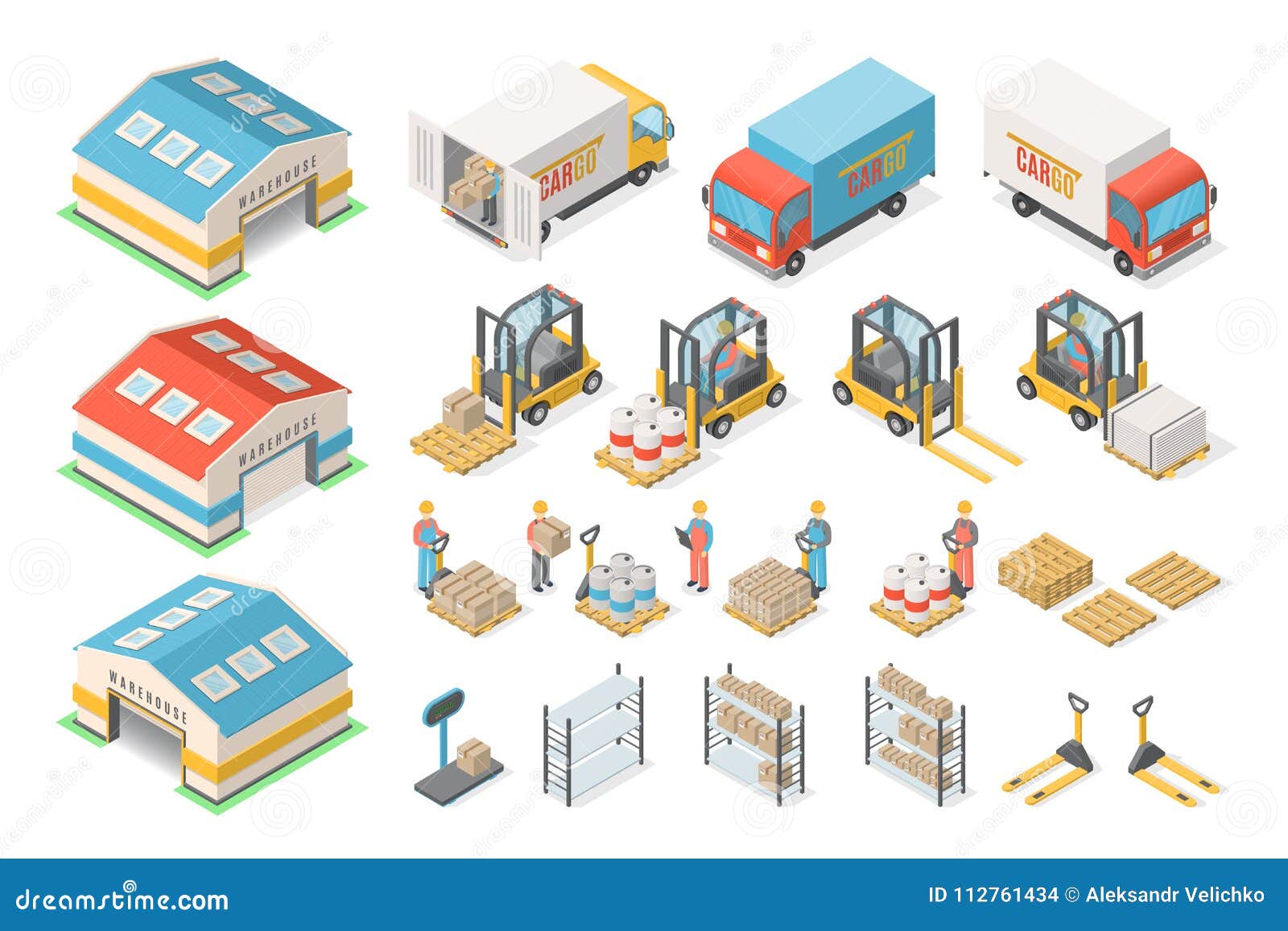 Isometric Warehouse Icon Set, Scheme, Logistic Concept Stock Vector ... Isometric Warehouse Icon Set, Scheme, Logistic Concept Stock Vector ...
