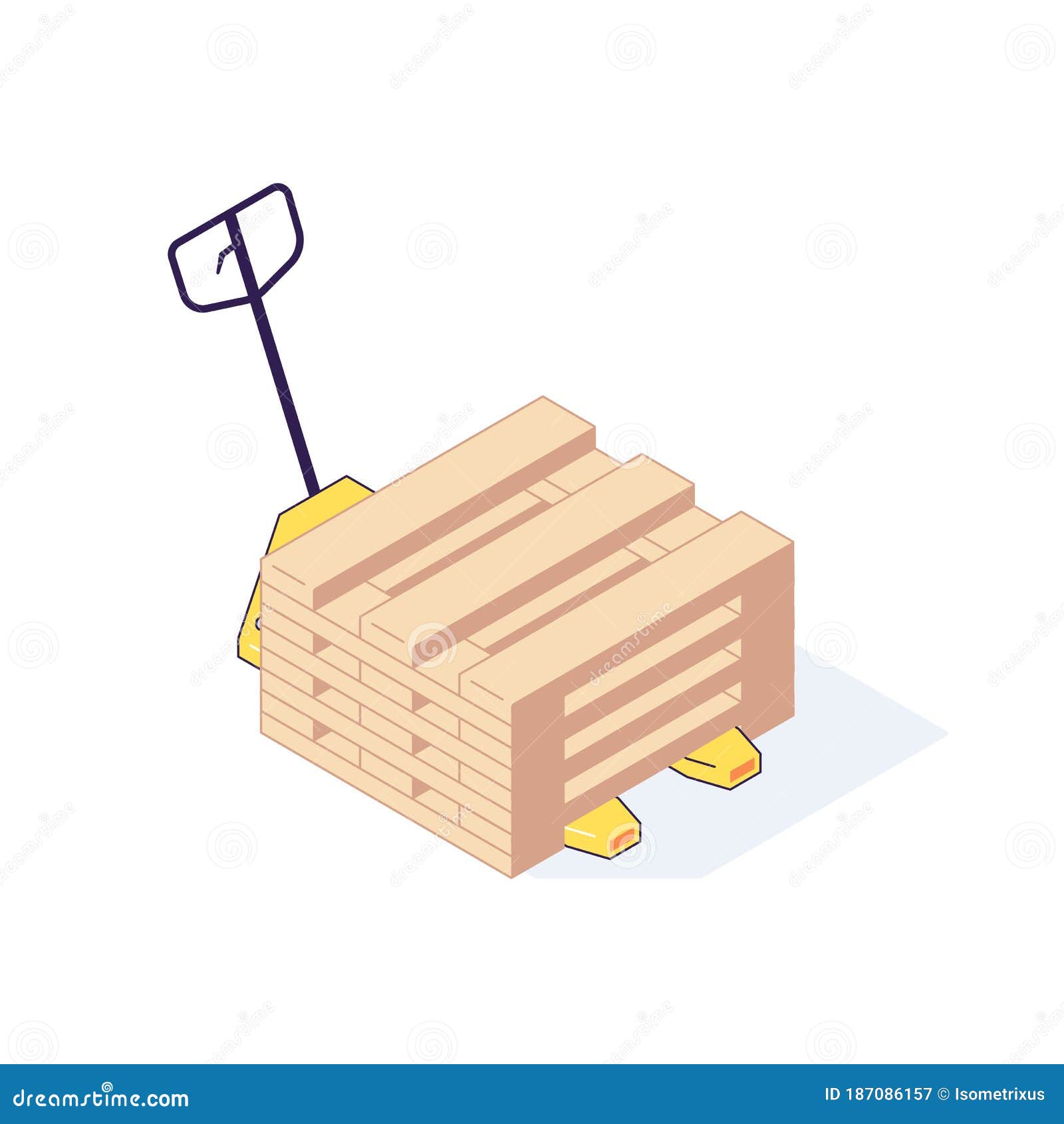 Warehouse Racking And Forklift And Load. Cartoon Vector | CartoonDealer ...
