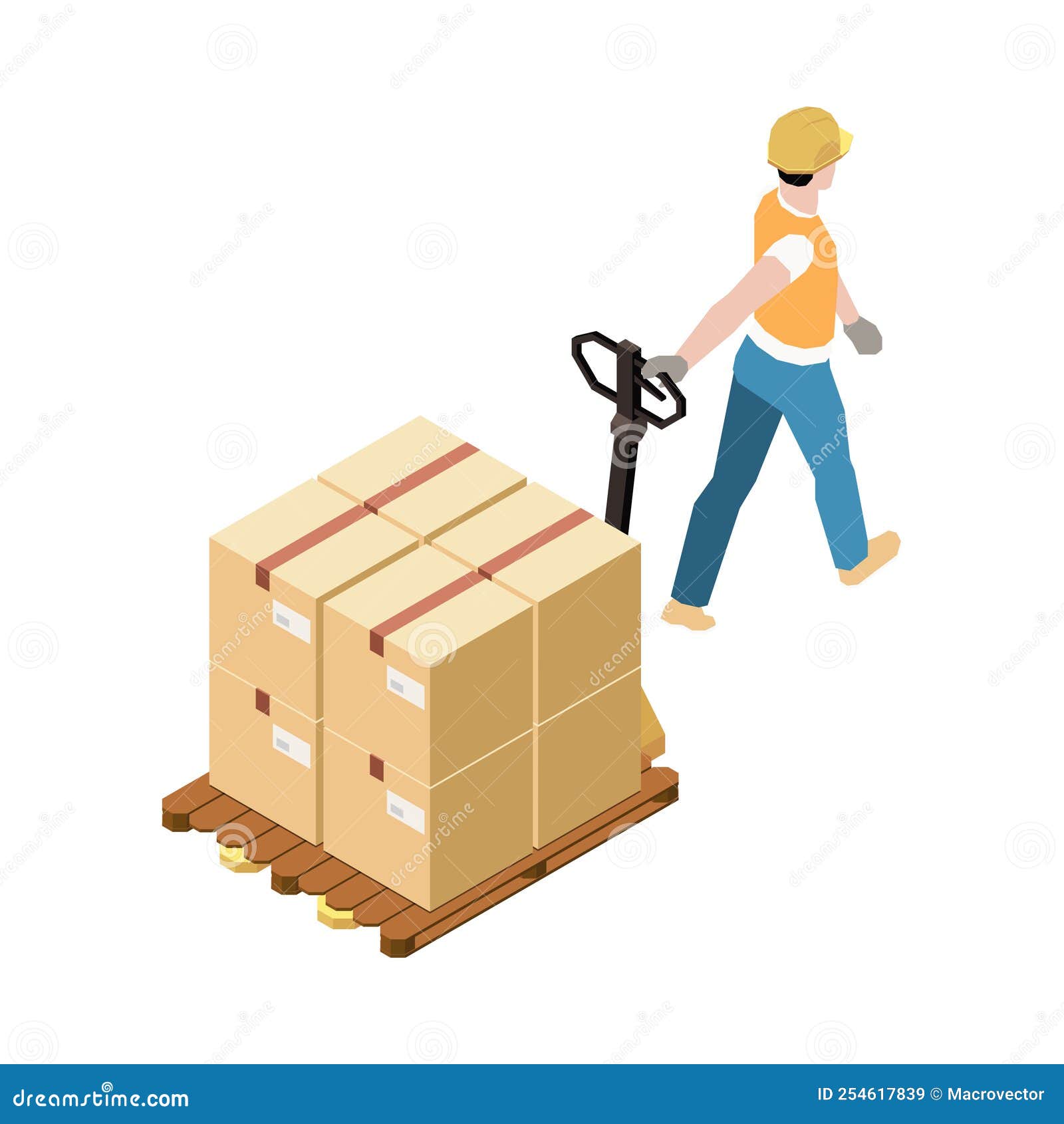 Isometric Warehouse Worker stock vector. Illustration of order - 254617839 Isometric Warehouse Worker stock vector. Illustration of order - 254617839