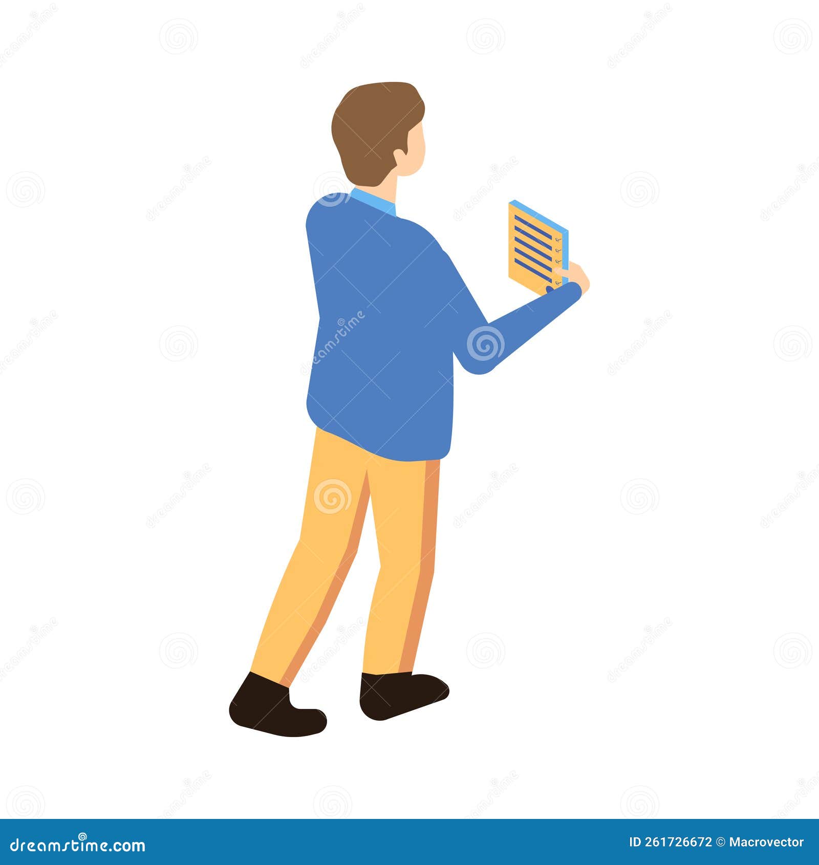 Isometric Warehouse Worker stock illustration. Illustration of ...
