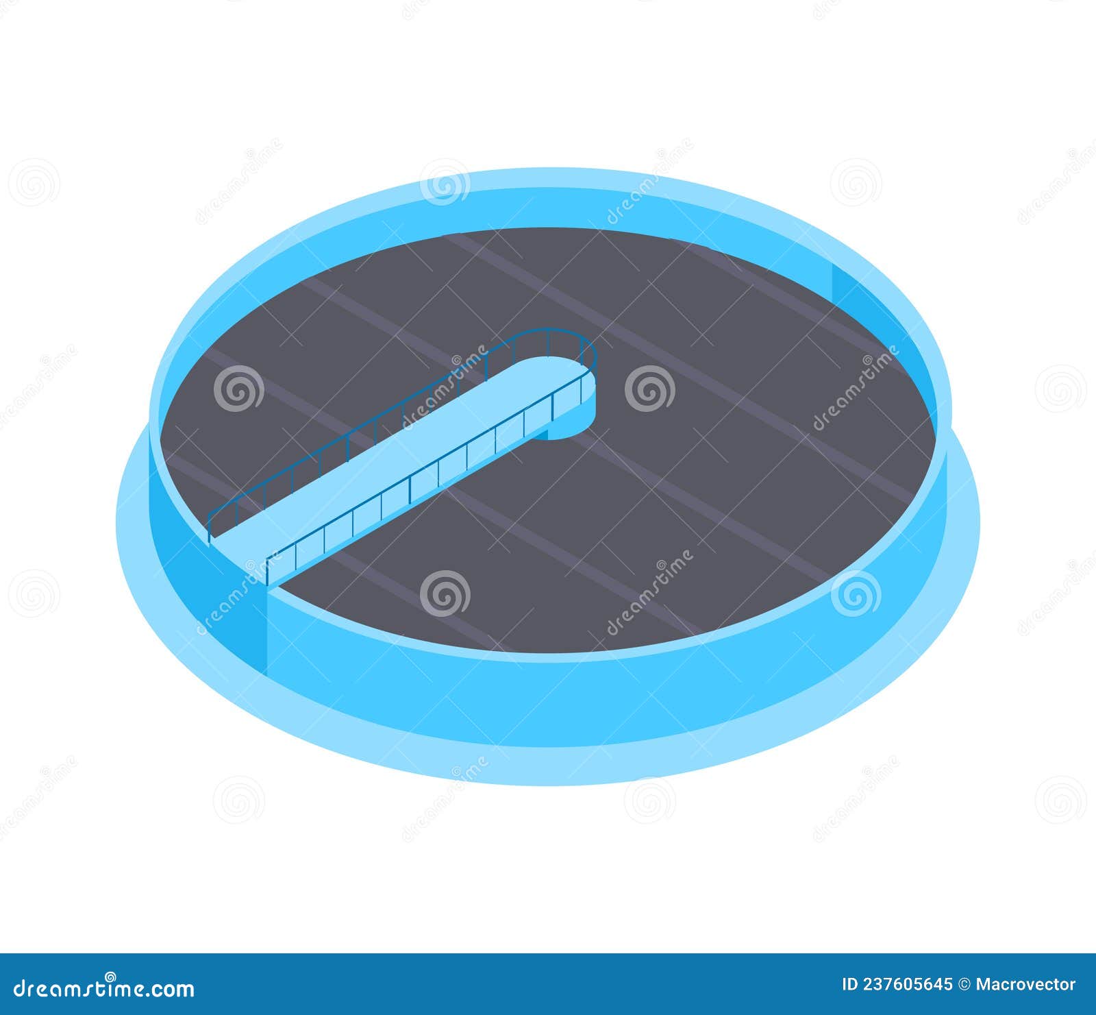 Isometric Water Reservoir Composition Stock Vector - Illustration of ...