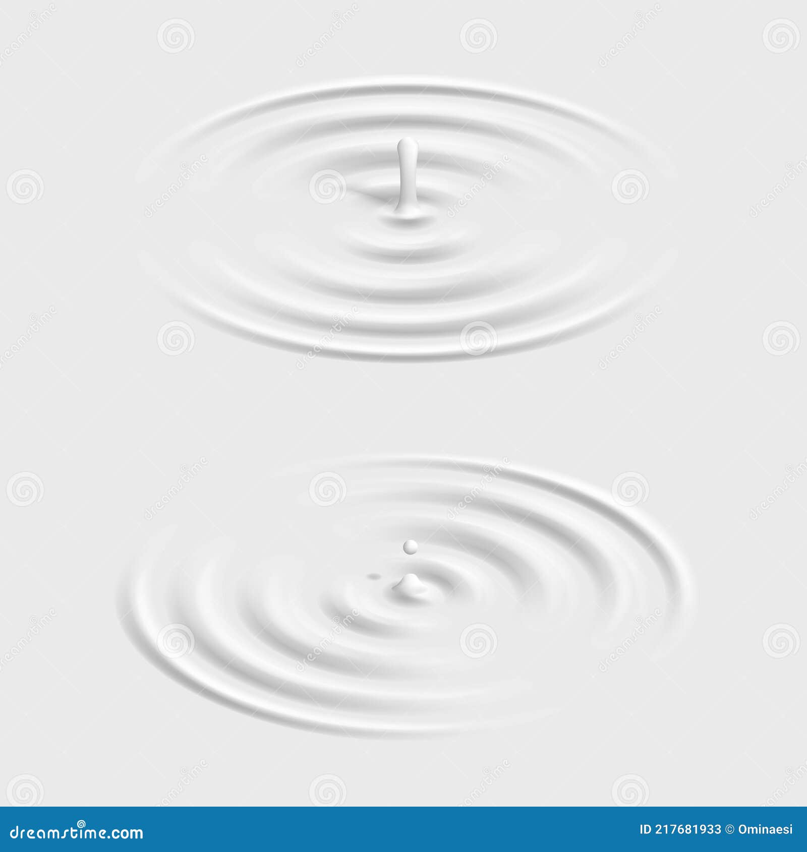 Isometric Water Surface Drop Splash Ripple Waves Decoration Vector ...