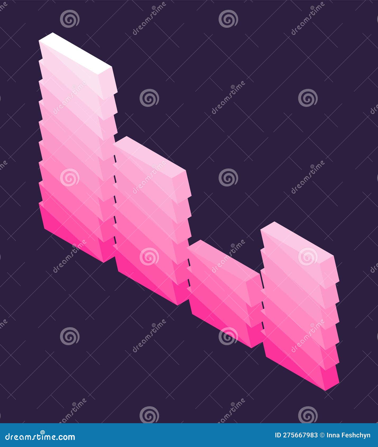 Isometric Wave Chart. Colorful Infographic Design Stock Vector ...