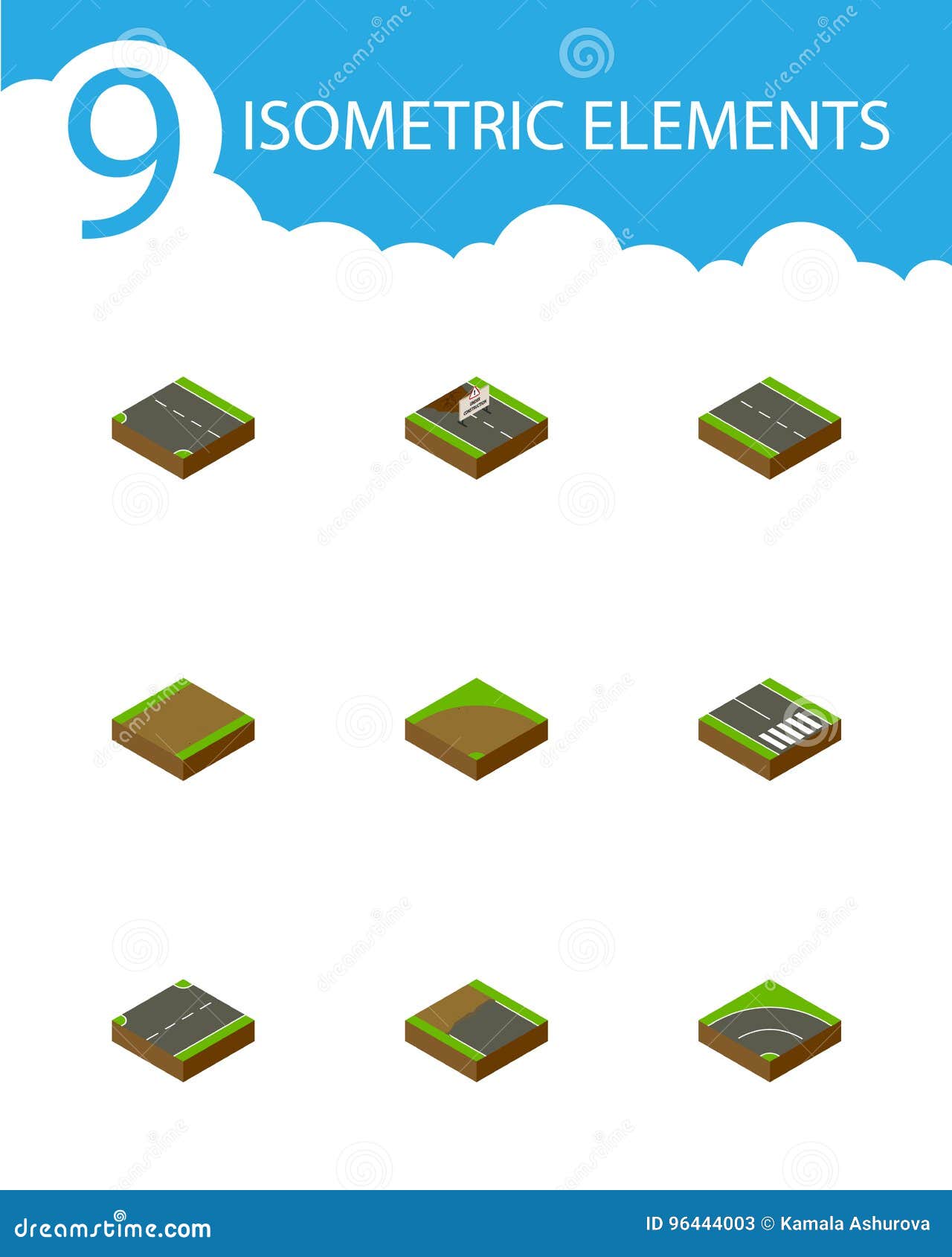 Isometric Way Set of Repairs, Downward, Upwards and Other Vector ...