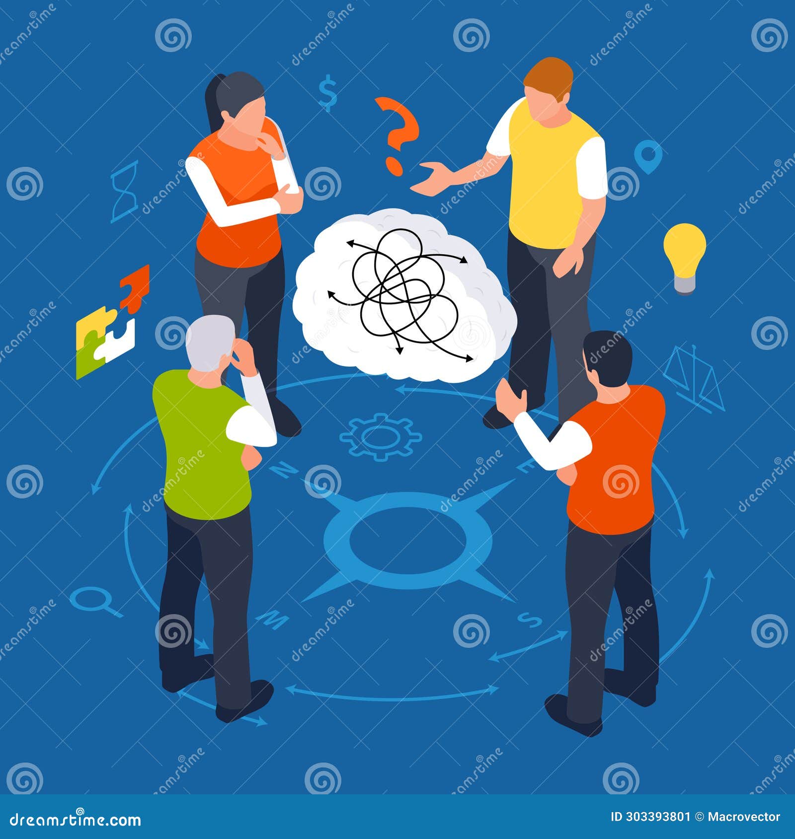 Isometric Ways of Choosing Composition Stock Illustration ...