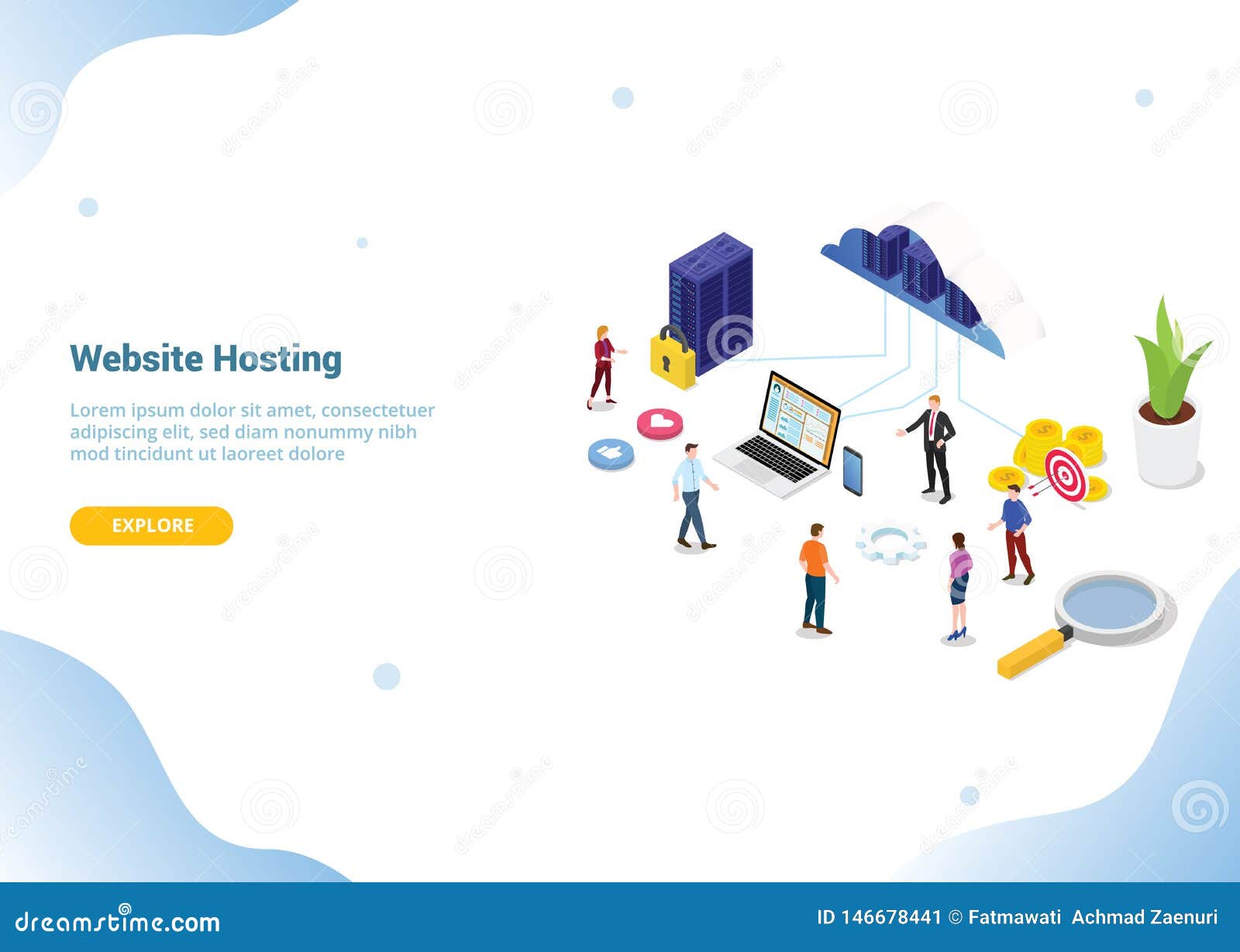 Isometric Web or Website Hosting Business Service for Web or Website ... Isometric Web or Website Hosting Business Service for Web or Website ...