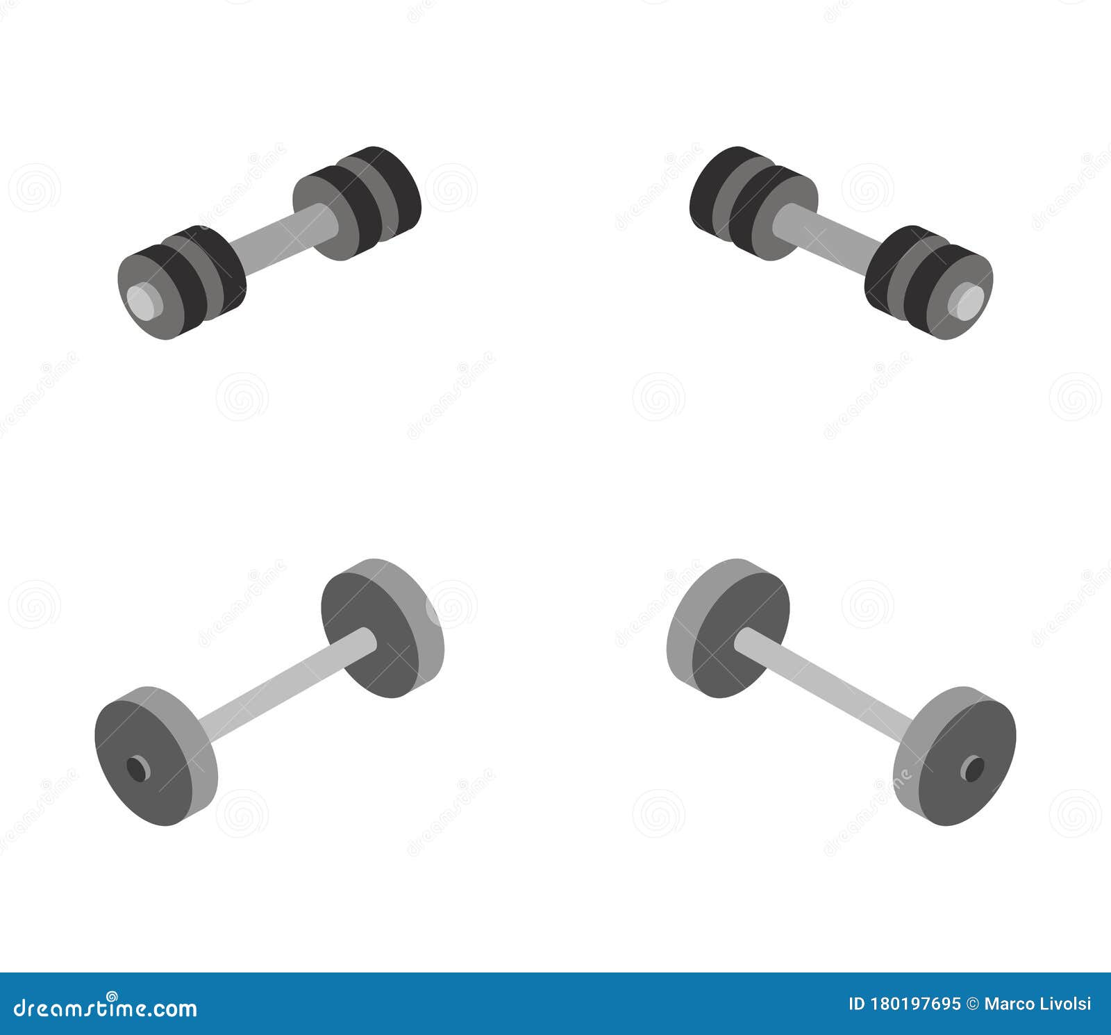 Isometric Weights Icon Illustrated in Vector on White Background Stock ...
