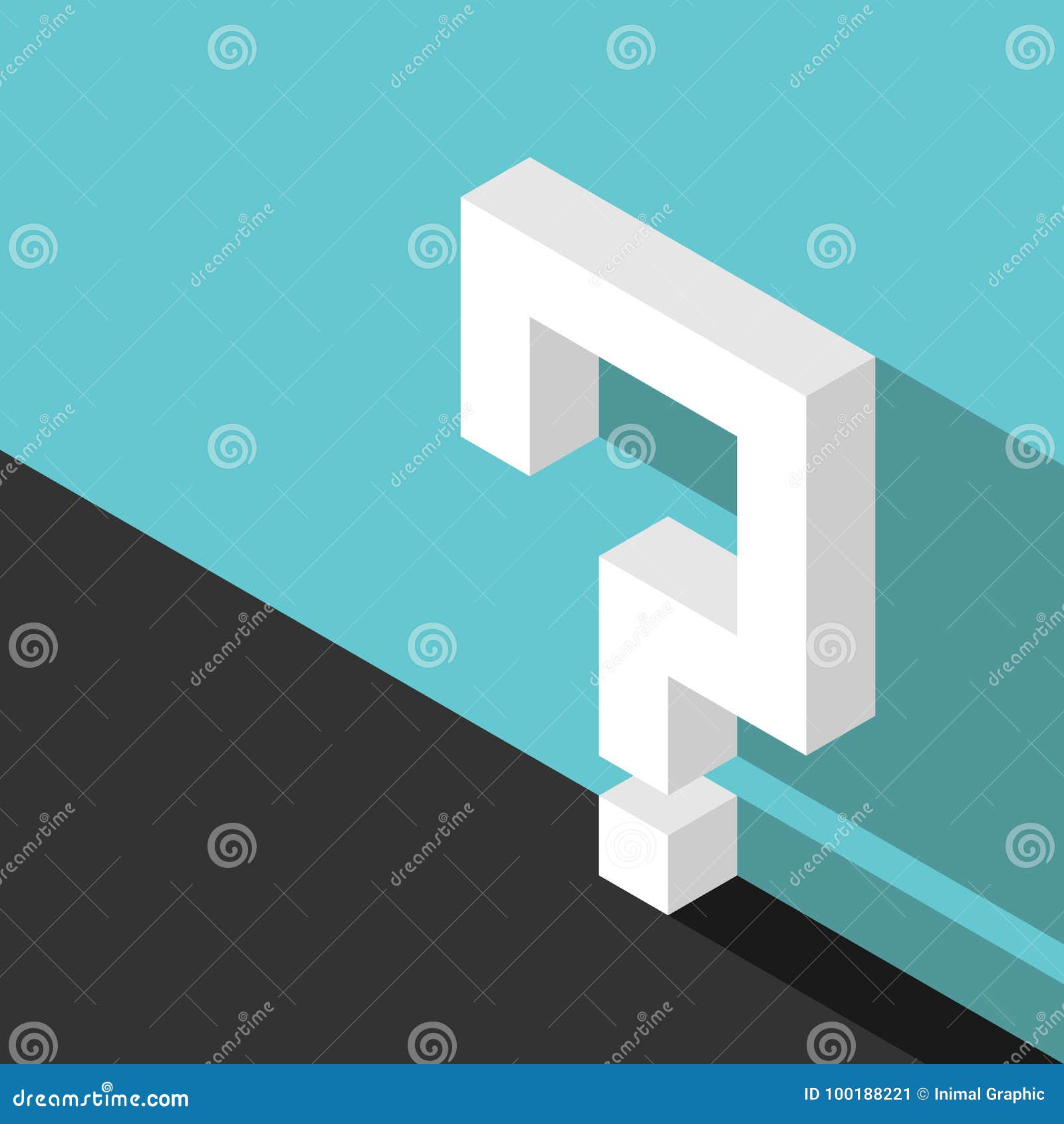 Isometric Question Mark, Wall Stock Vector - Illustration of challenge ...
