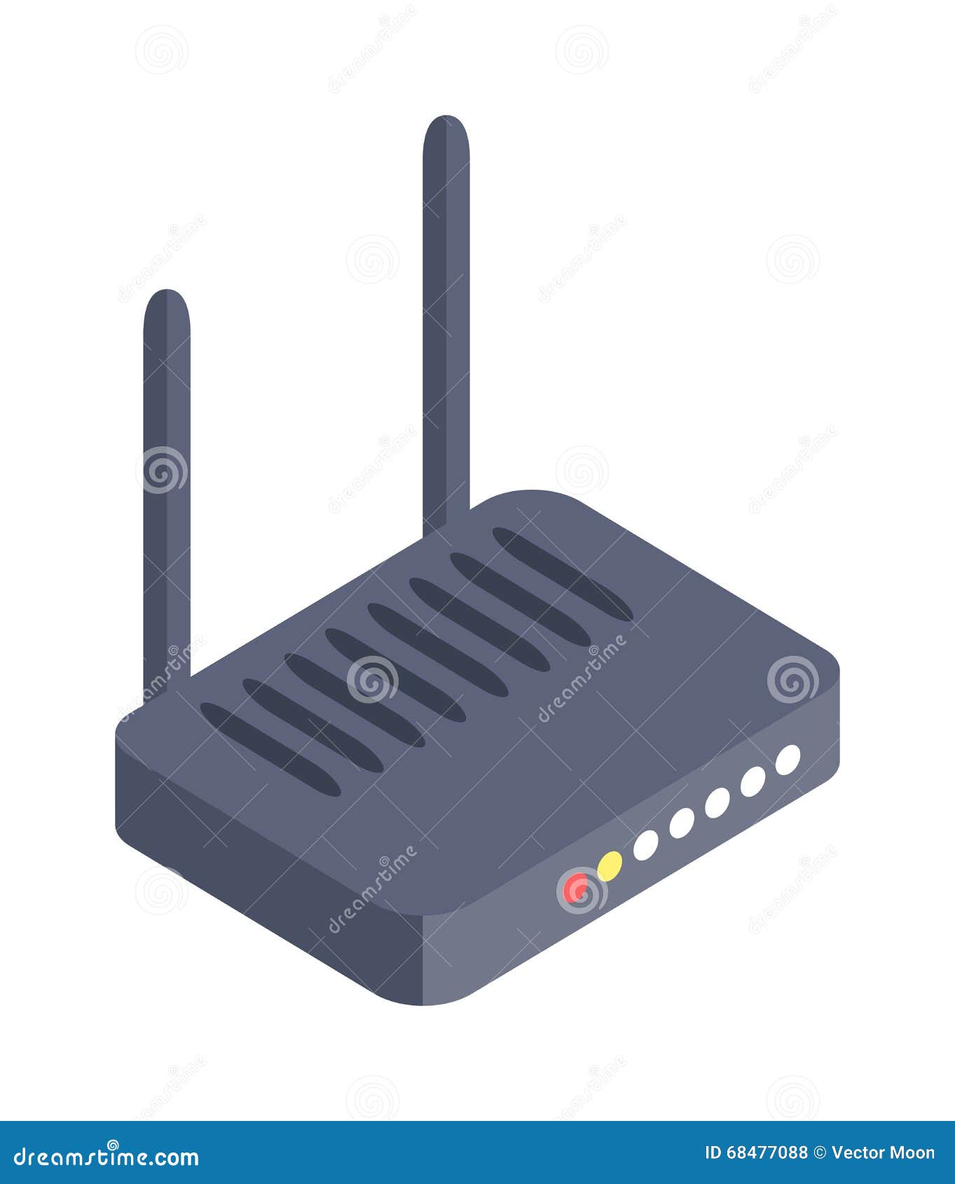 Isometric Wi-fi Modem Router Illustration Isolated On White ... Isometric Wi-fi Modem Router Illustration Isolated On White ...