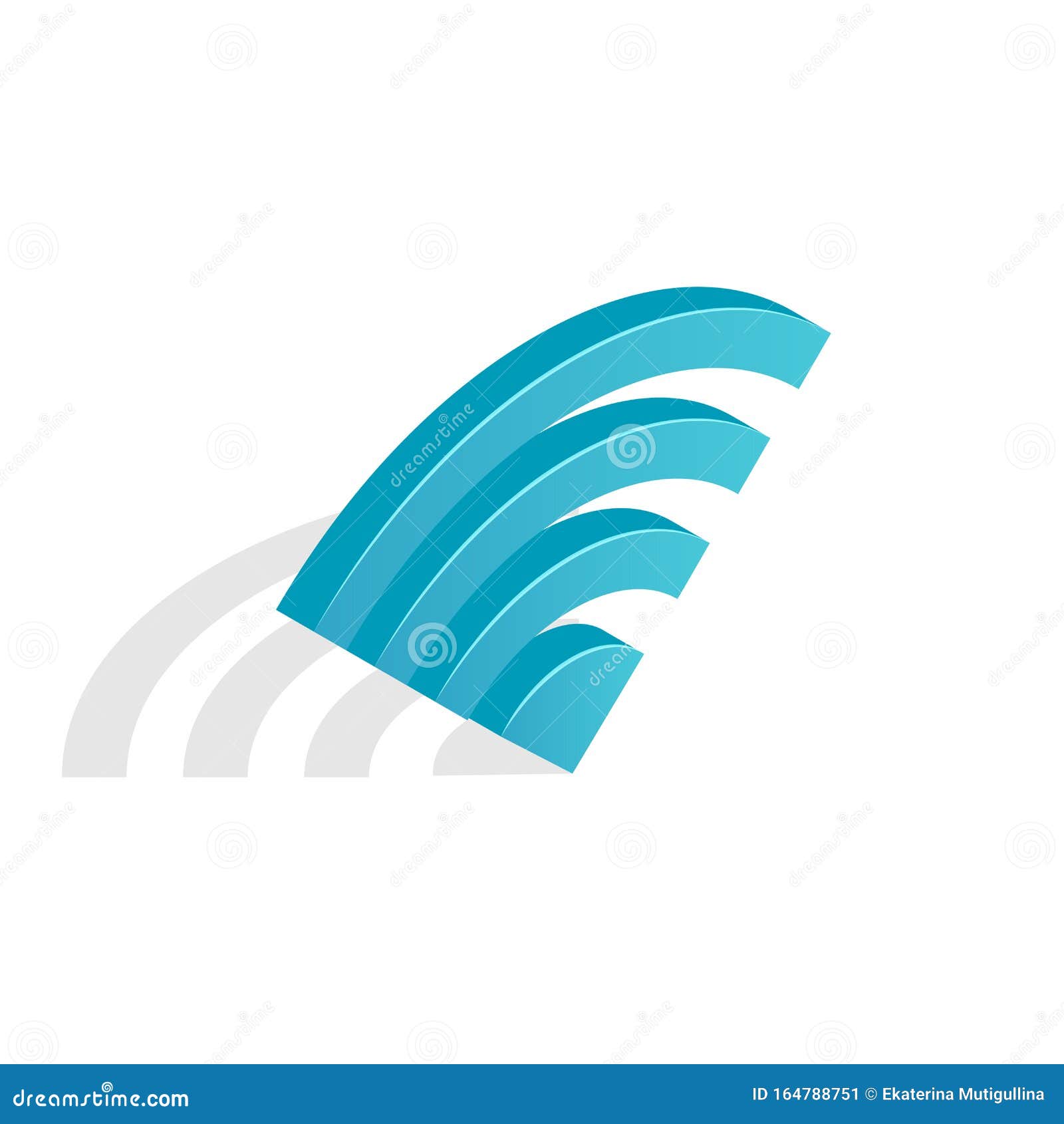 Isometric Wifi Icon. 3D Wireless Network Zone Symbol Isolated On White ...