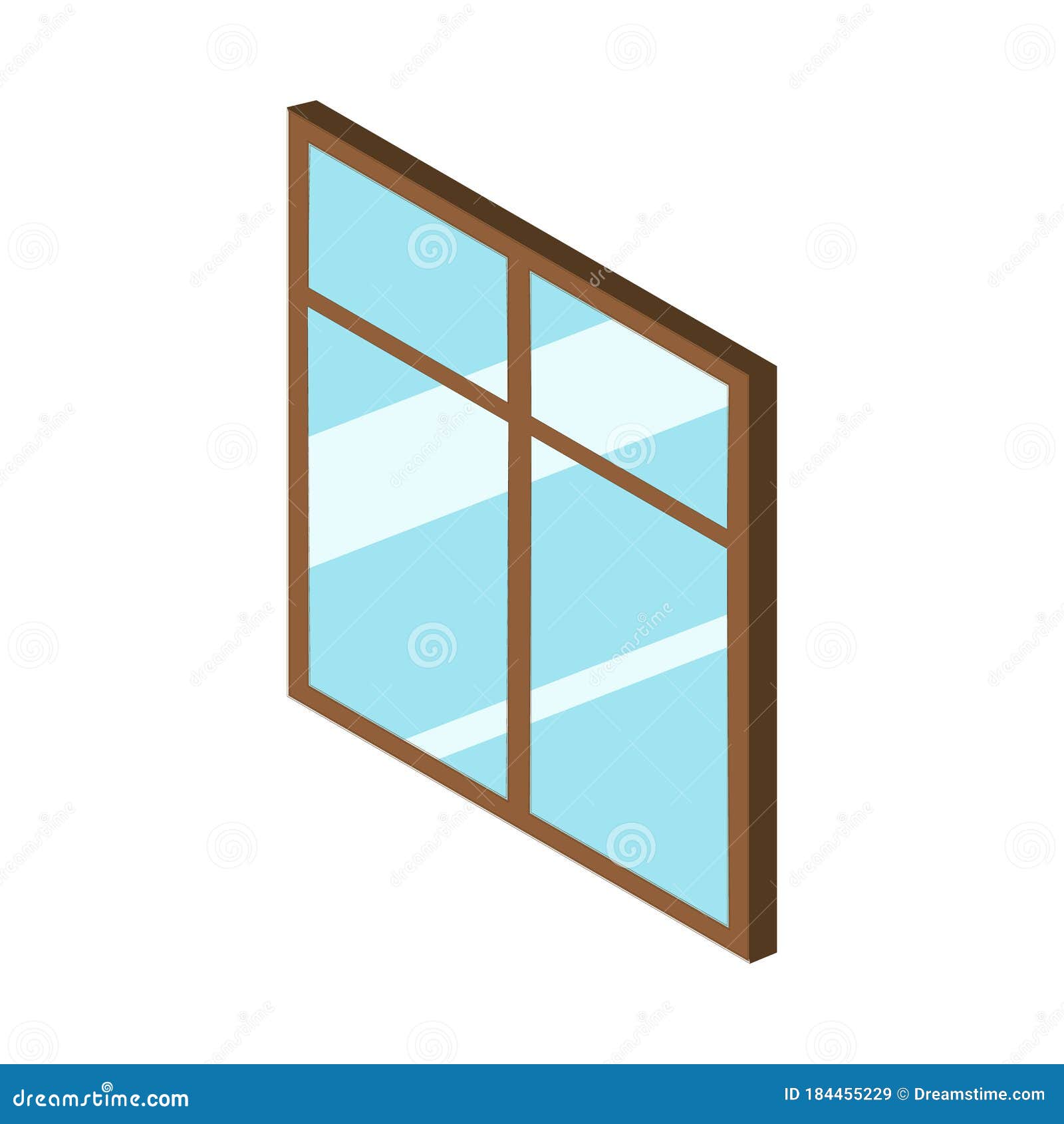Isometric of Windows of House Vector Graphic. Illustrator EPS 10. Stock ...