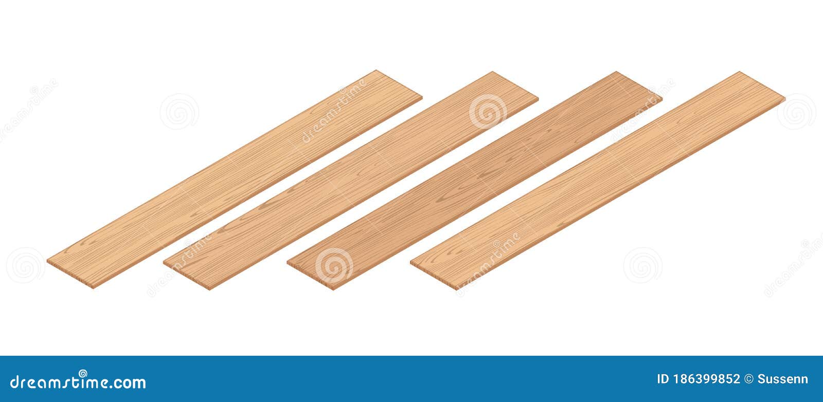 Isometric Wooden Planks stock vector. Illustration of carpentry - 186399852