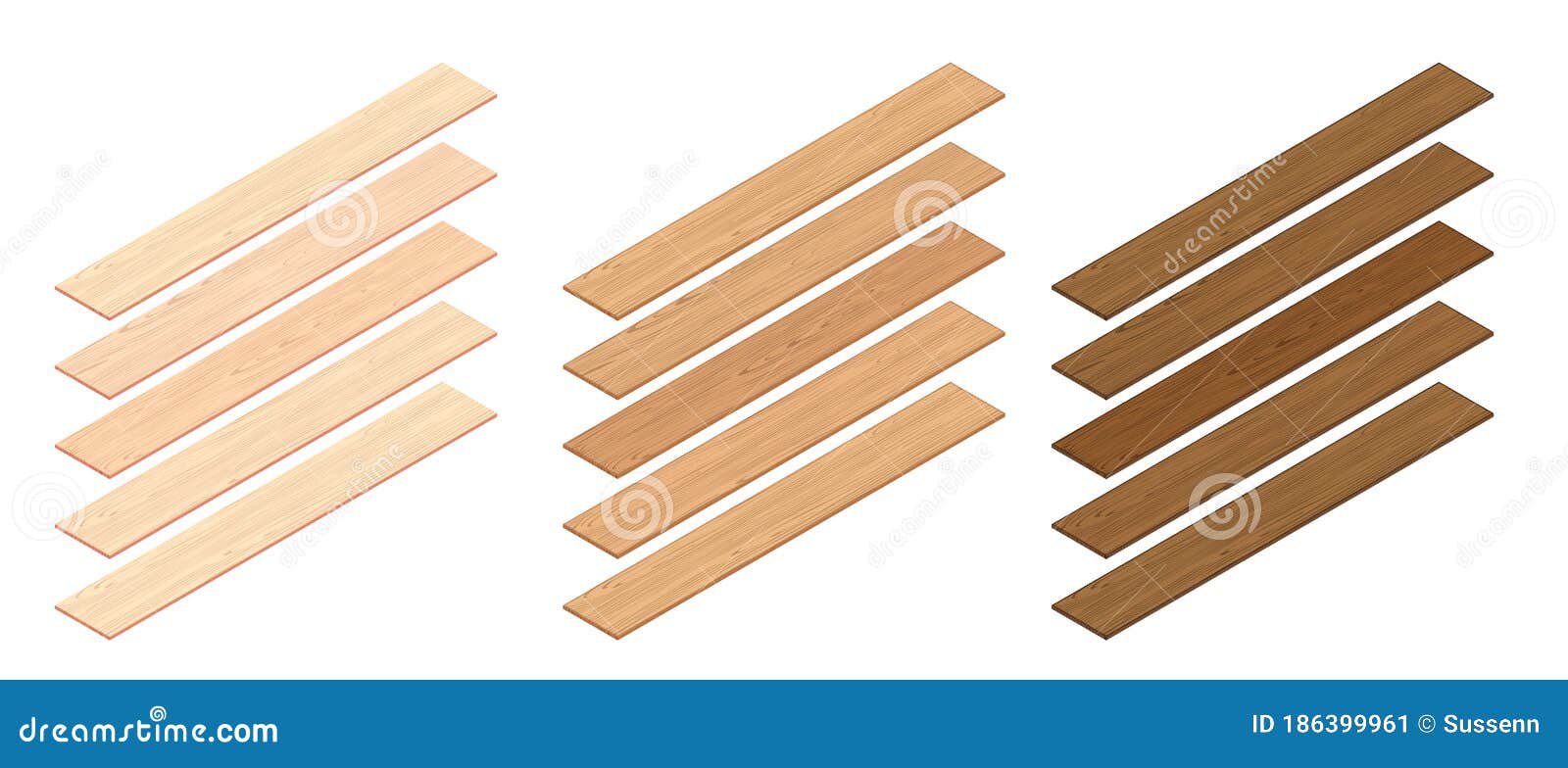 Isometric Wooden Planks stock vector. Illustration of laminate - 186399961