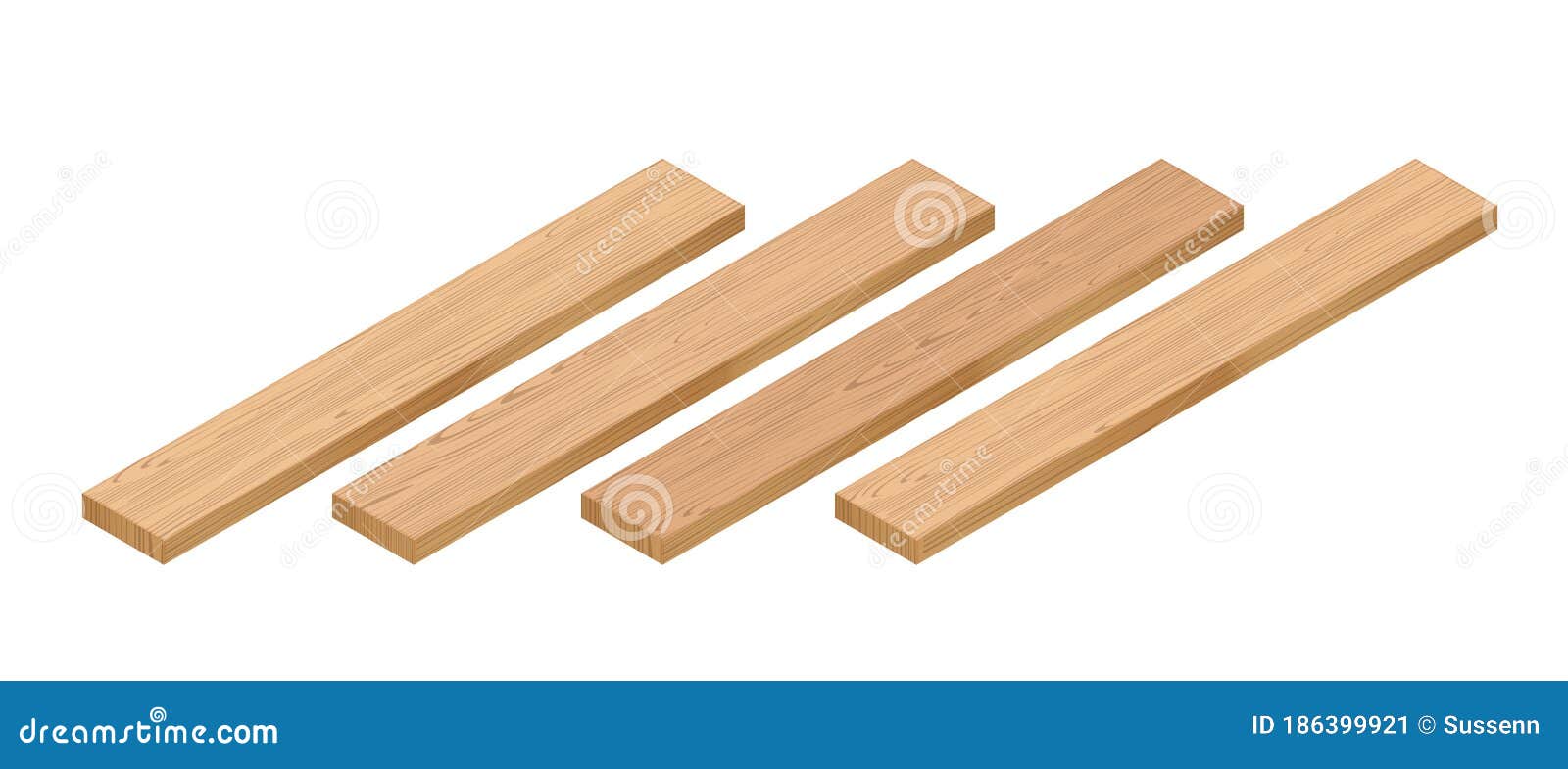 Isometric Wooden Planks stock vector. Illustration of design - 186399921