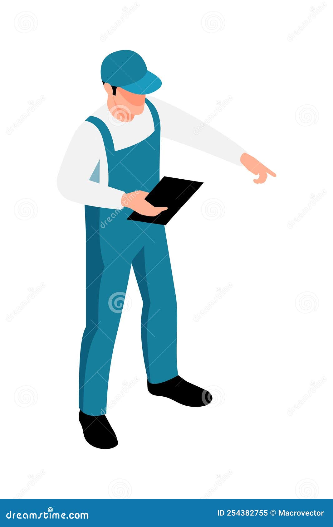Isometric Worker Illustration Stock Vector - Illustration of occupation ...