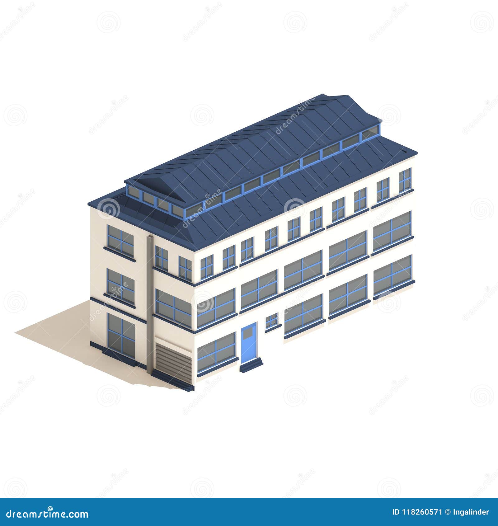 Isometric Blockhouse Isolated On White Stock Photography ...