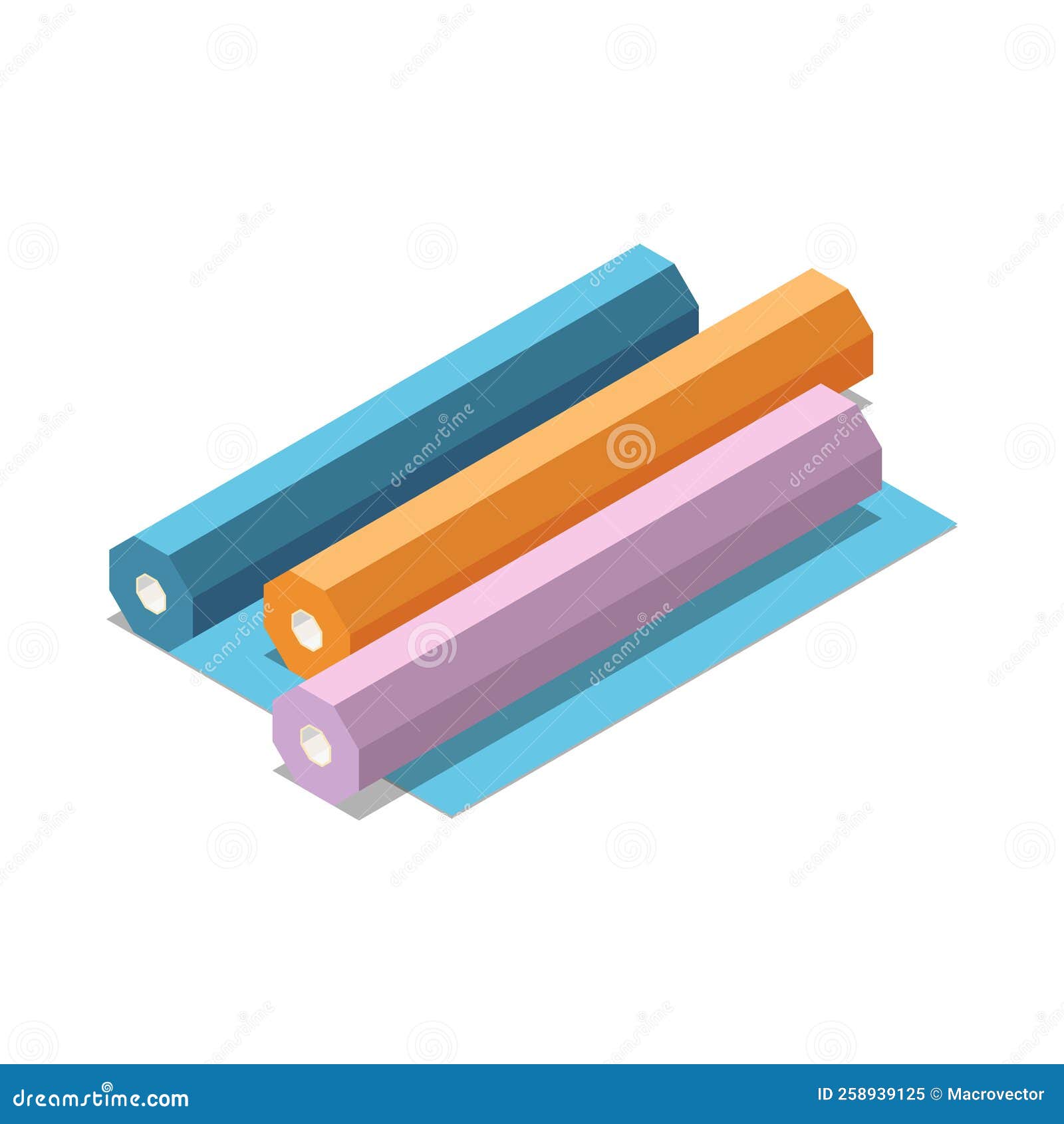 Isometric Wrapping Paper stock vector. Illustration of concept - 258939125