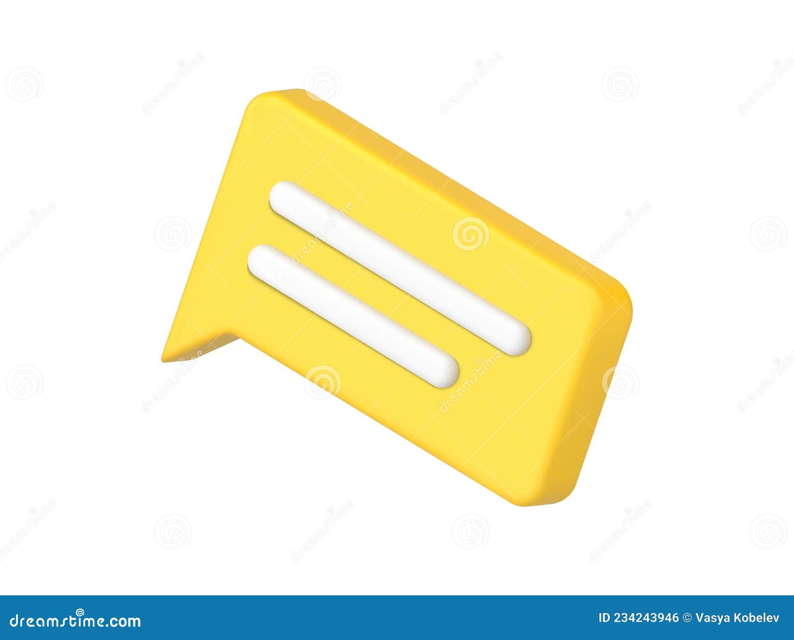 Isometric Yellow Chat Box Message Speech Bubble 3d Icon Vector Quick ...