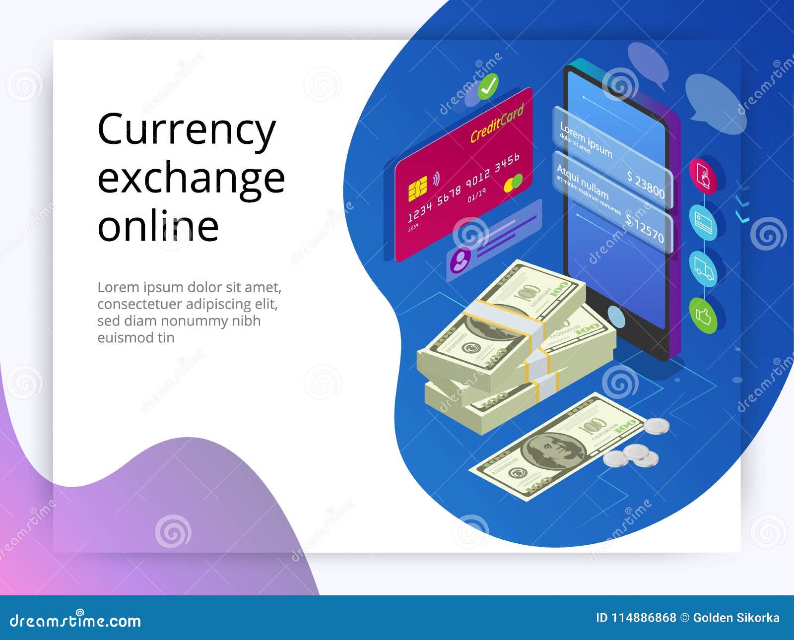 Isometriccurrency Exchange Online. Online Money Transfer Interface ...