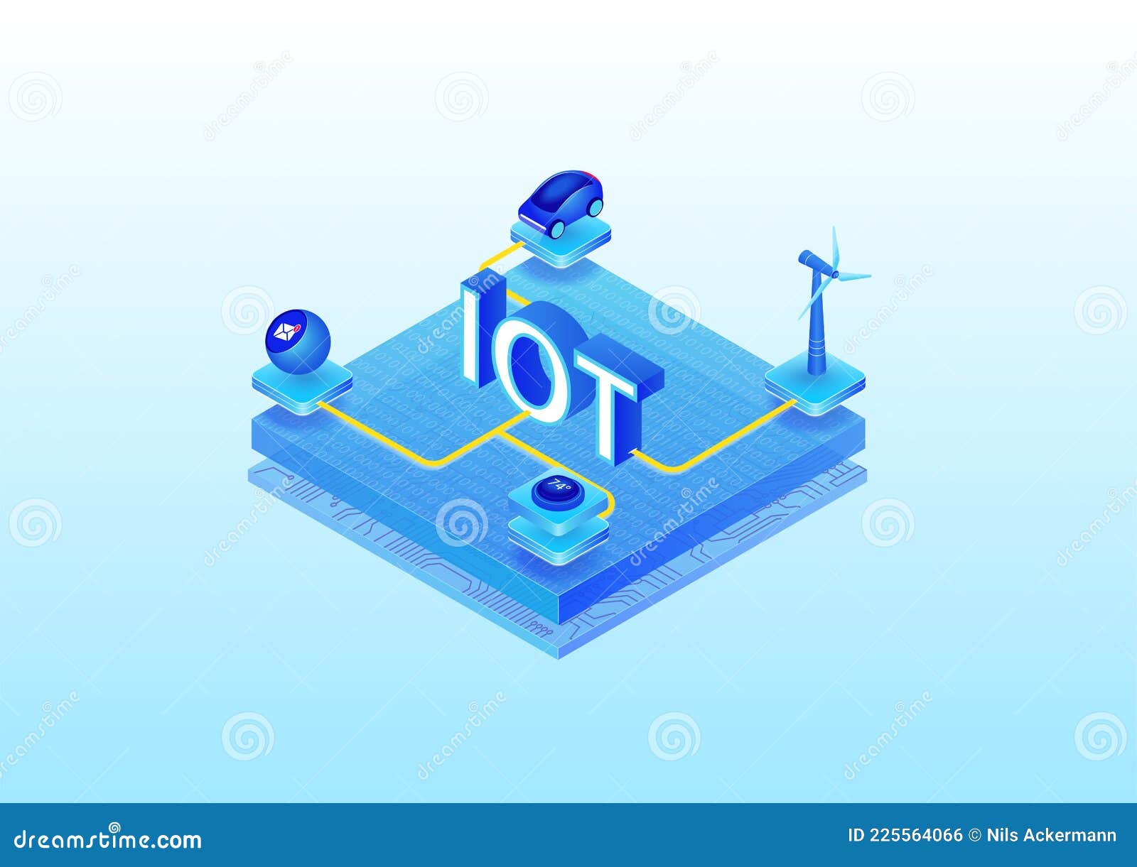 IOT Internet of Things Concept. 3d Isometric Vector Illustration of ...