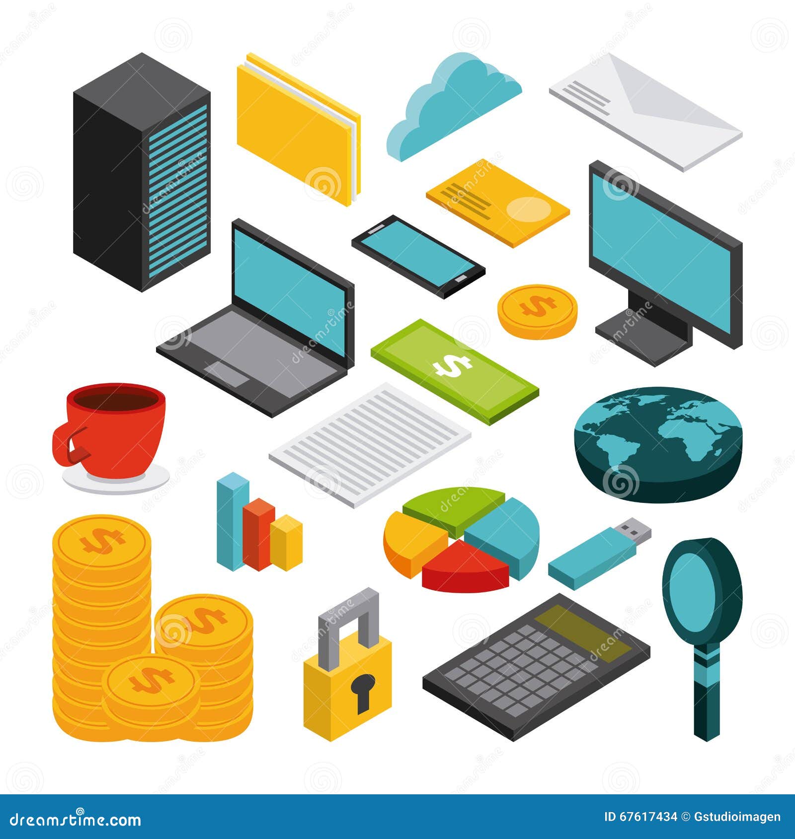 Isometrics Business Concept Design Stock Illustration - Illustration of ...