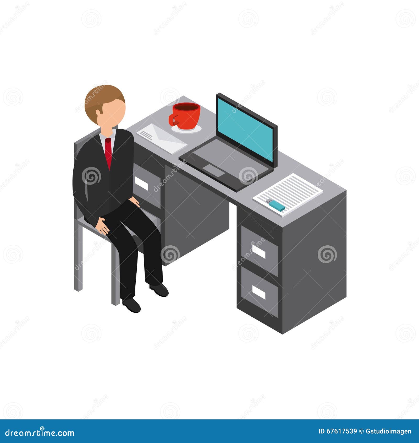 Isometrics Business Concept Design Stock Illustration - Illustration of ...