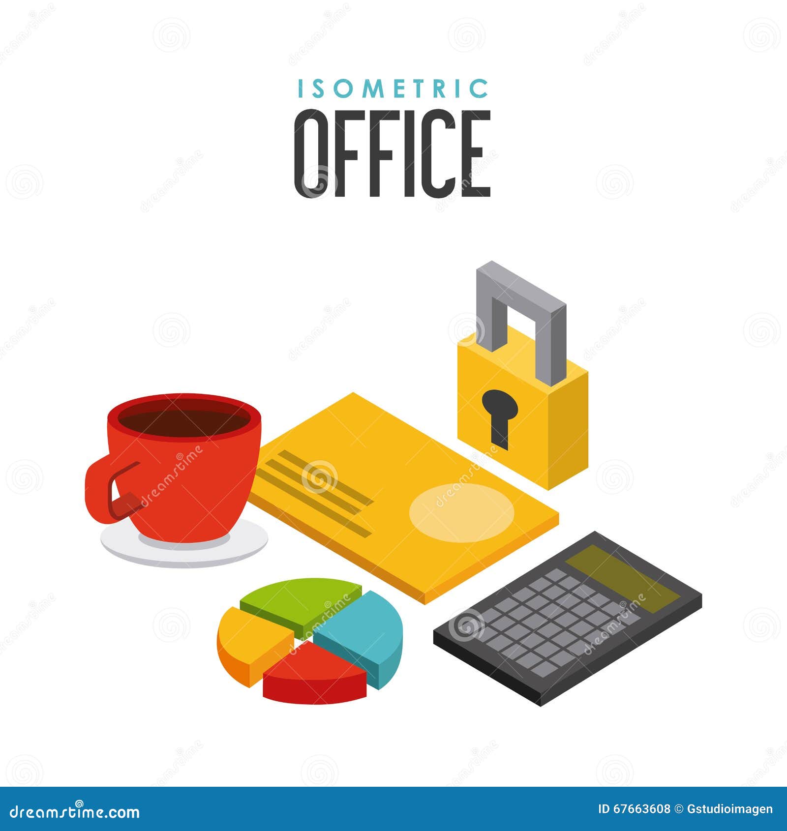 Isometrics objects design stock illustration. Illustration of ...