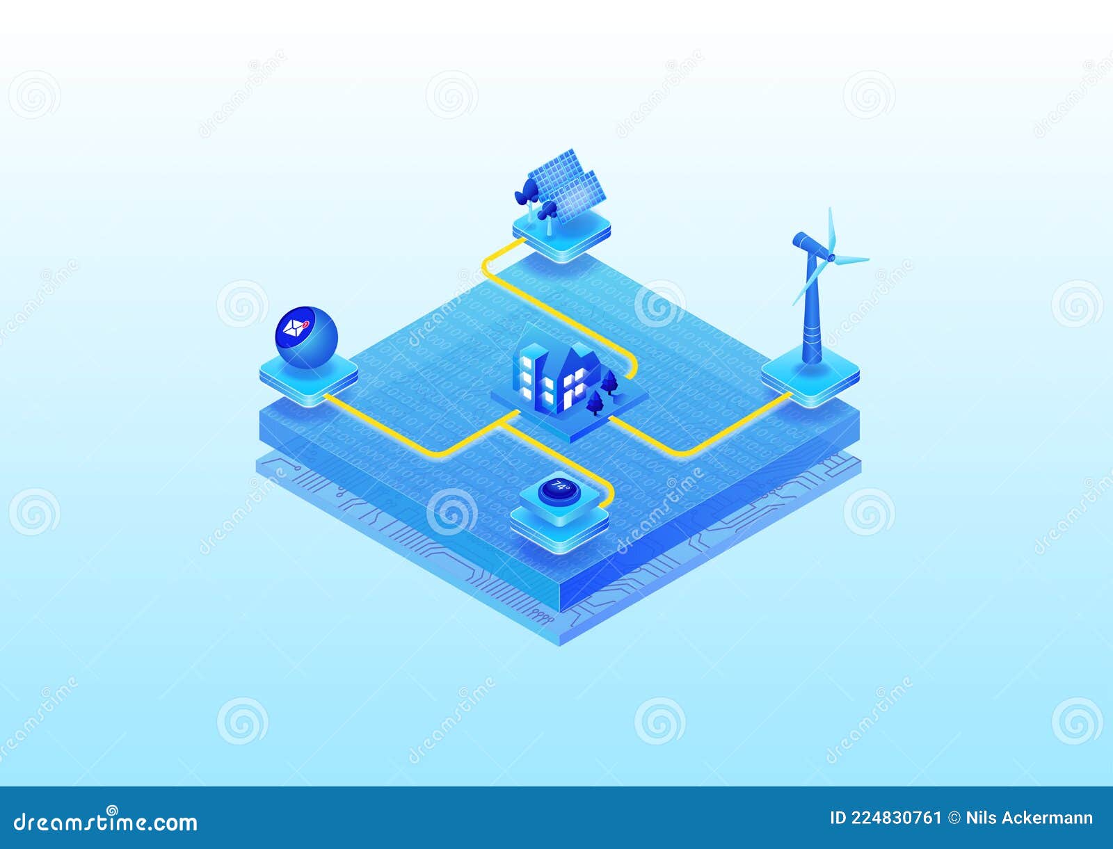Isometric AI-Powered Logistics Hub With Automated Vehicles Cartoon ...