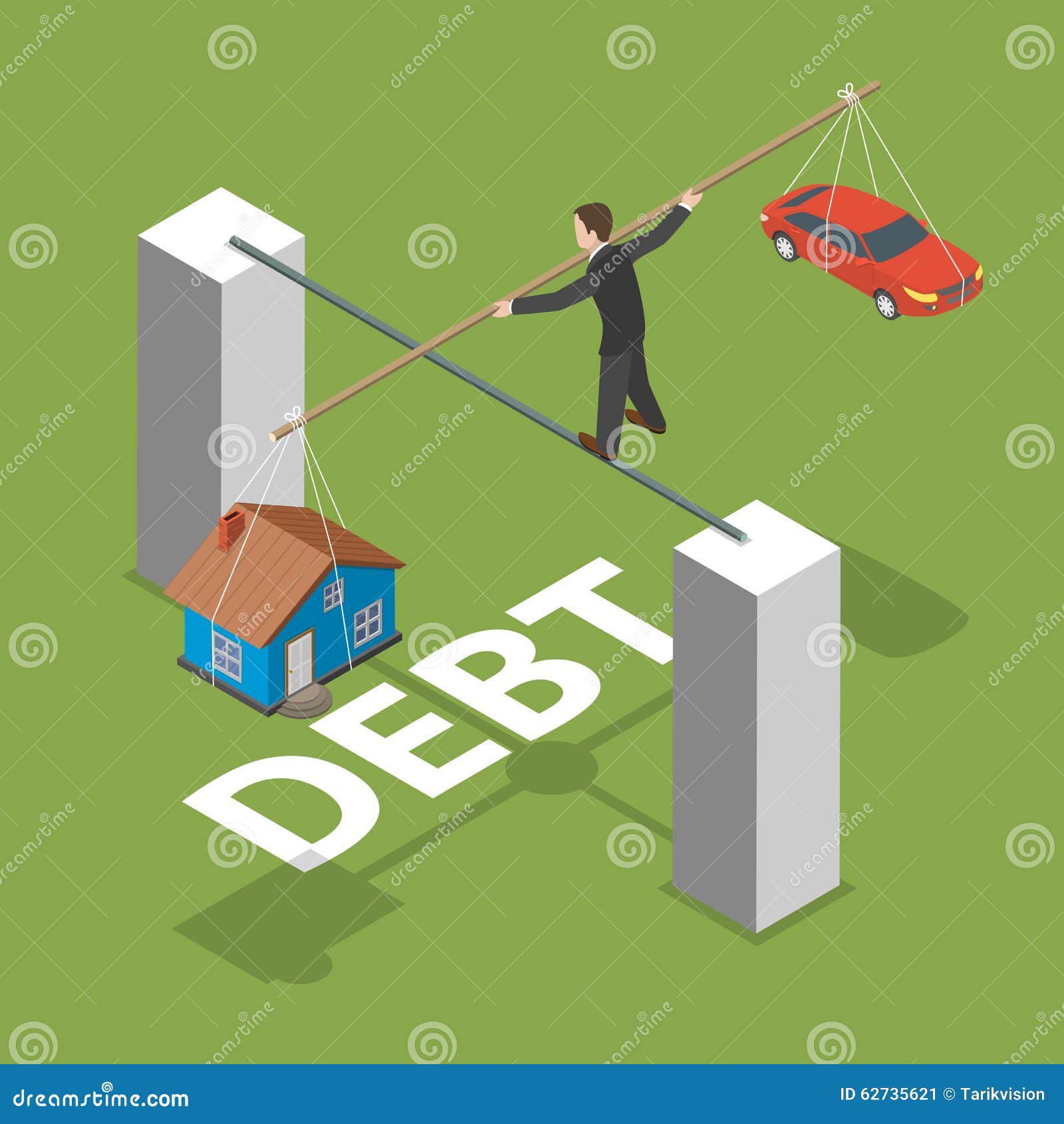 Isometrisches Flaches Vektorkonzept Der Schuld Vektor Abbildung ...