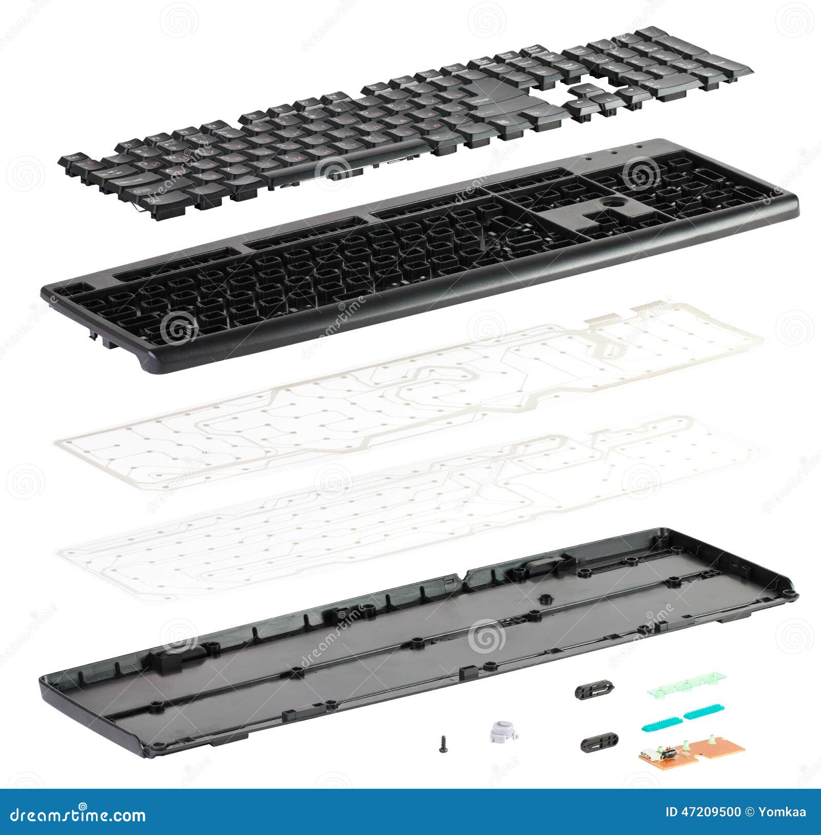 Isometry. Disassembled Computer Mouse Isolated On White Background ...