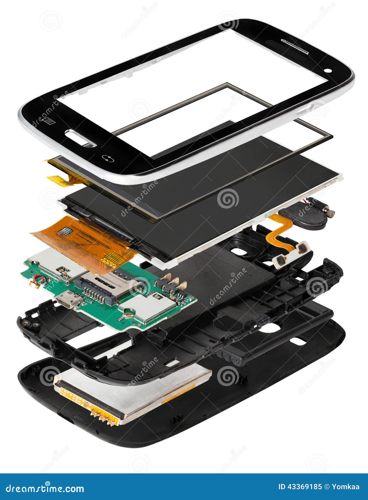 Isometry Disassembled Smartphone Stock Photo - Image: 43369185