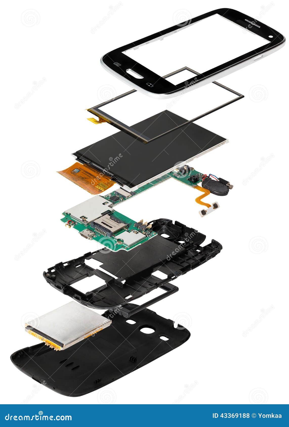 Isometry Disassembled Smartphone Stock Photo - Image of control ...
