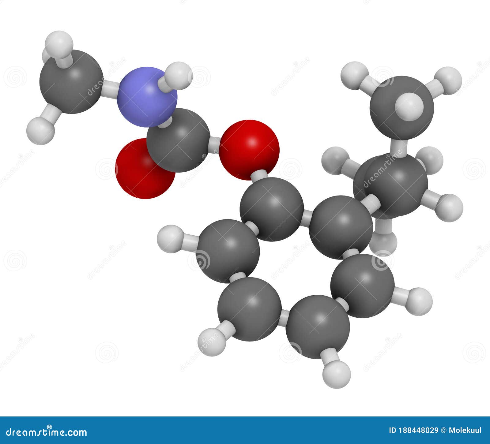 Isoprocarb Insecticide Molecule. 3D Rendering Stock Illustration ...