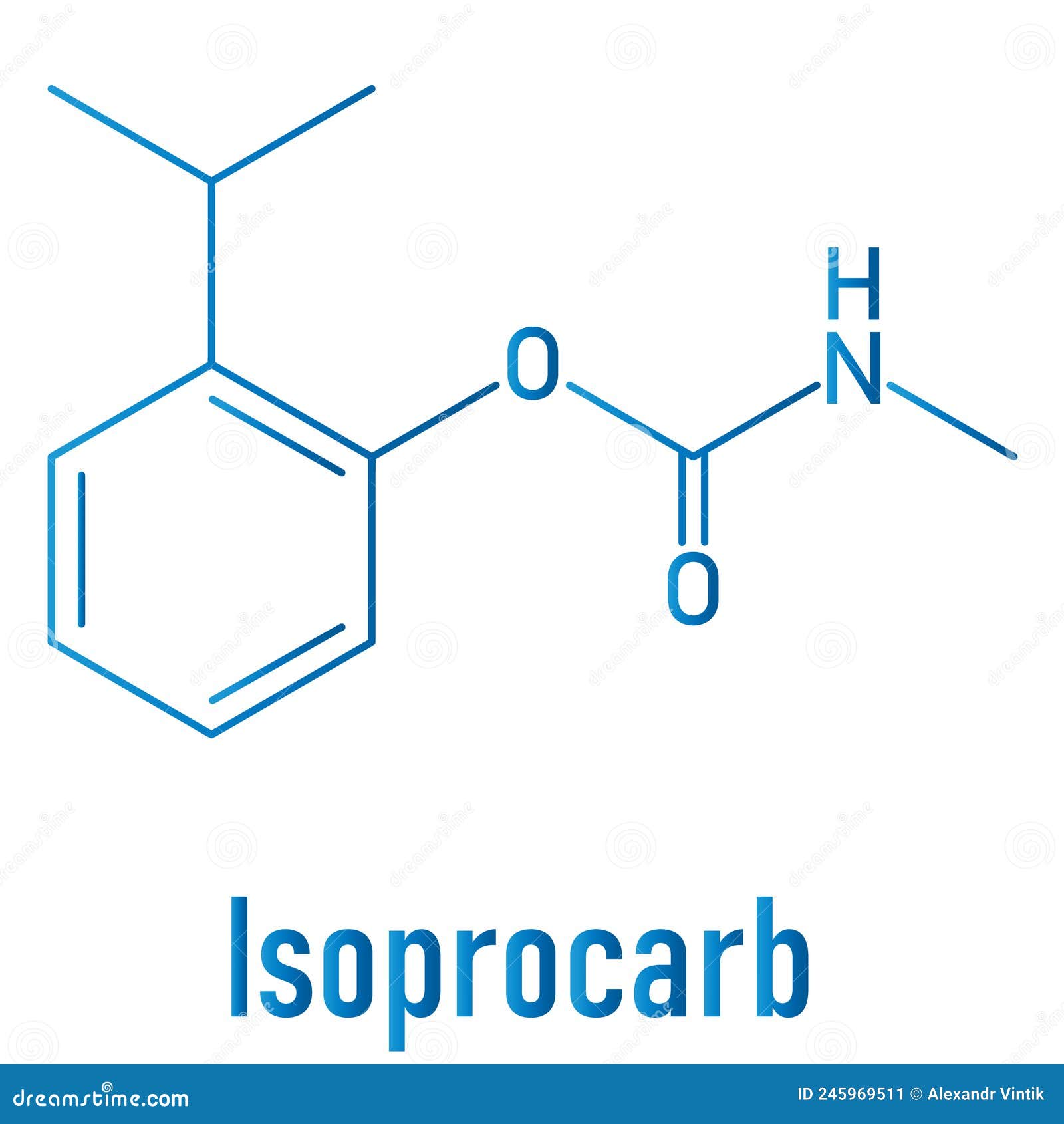 Isoprocarb Insecticide Molecule. Skeletal Formula Stock Vector ...