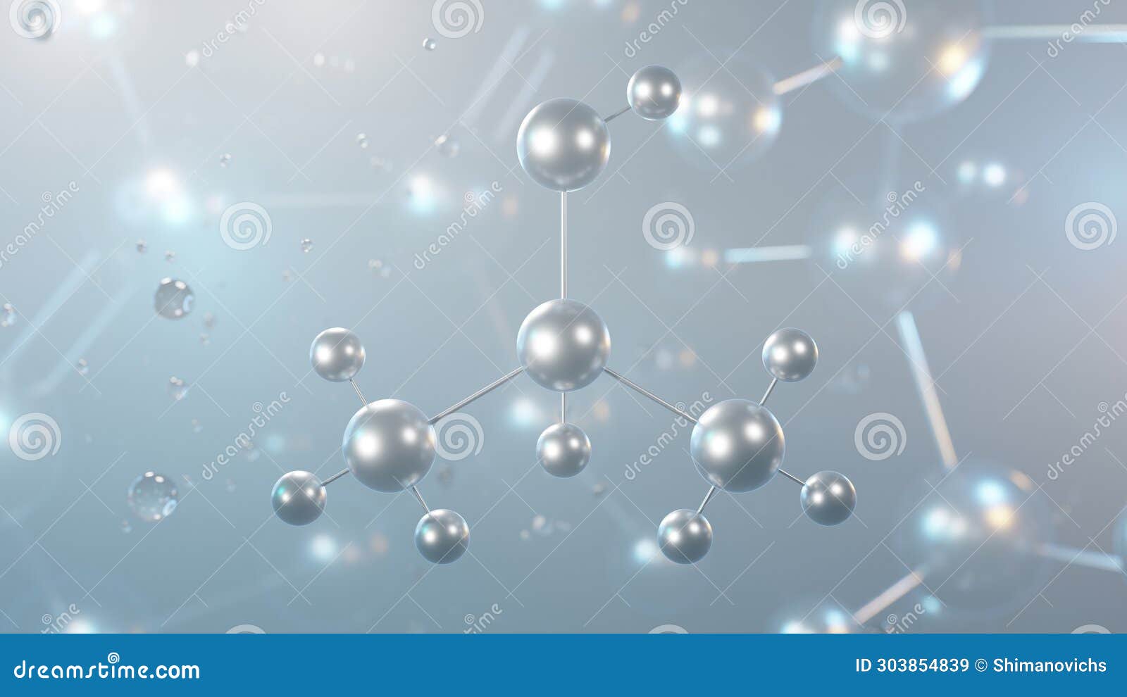 Isopropanol Molecular Structure, 3d Model Molecule, Isopropyl Alcohol ...