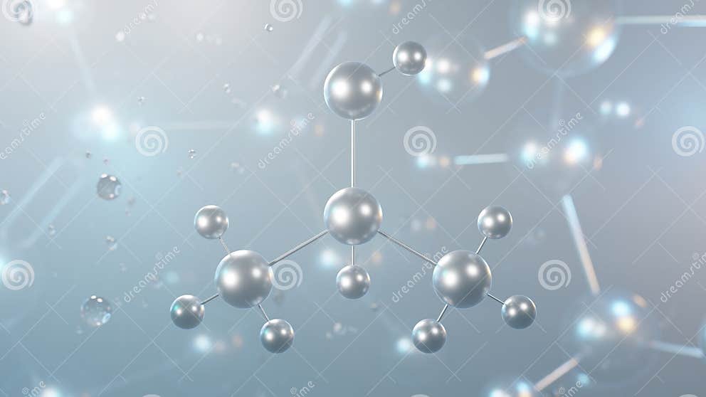 Isopropanol Molecular Structure, 3d Model Molecule, Isopropyl Alcohol ...