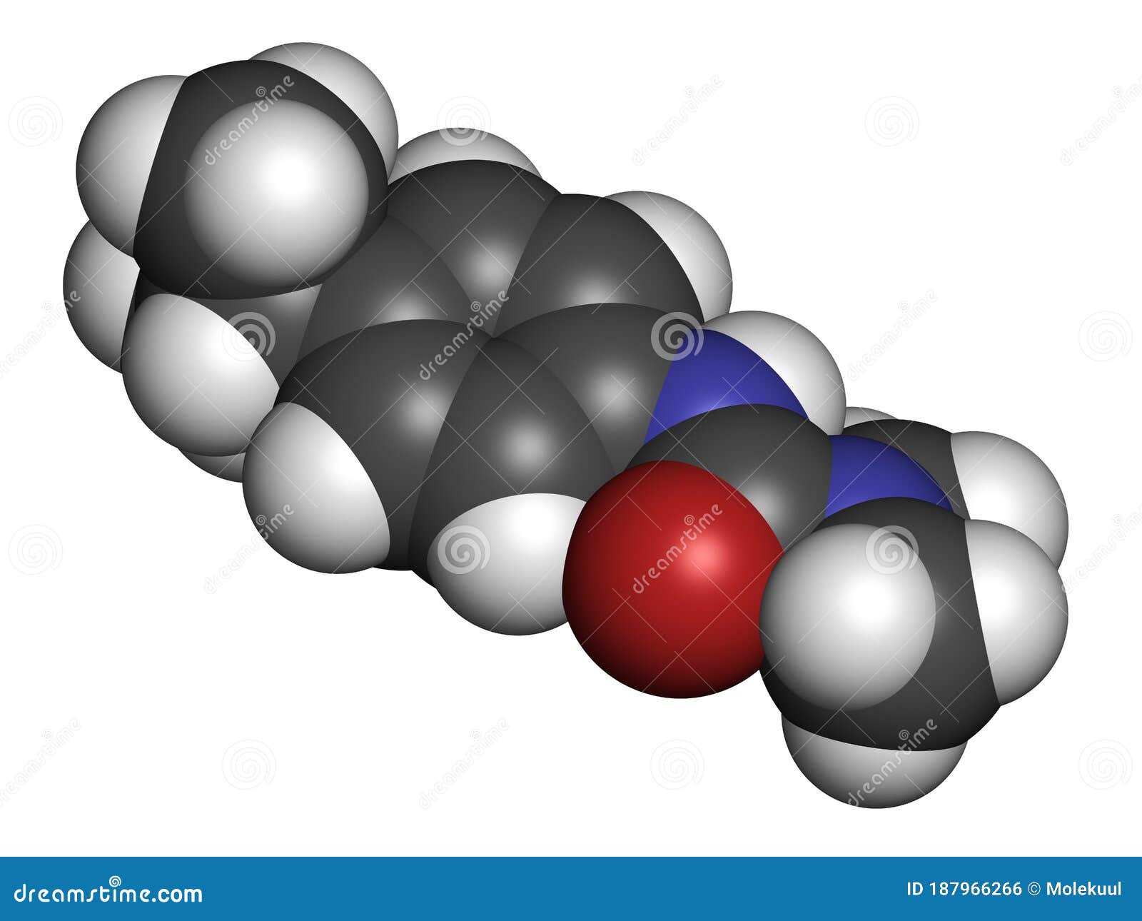 Isoproturon Herbicide Molecule. 3D Rendering. Atoms Are Represented As ...
