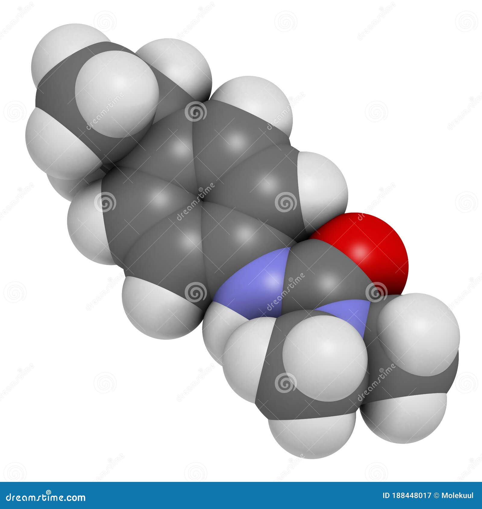 Isoproturon Herbicide Molecule. 3D Rendering. Atoms Are Represented As ...