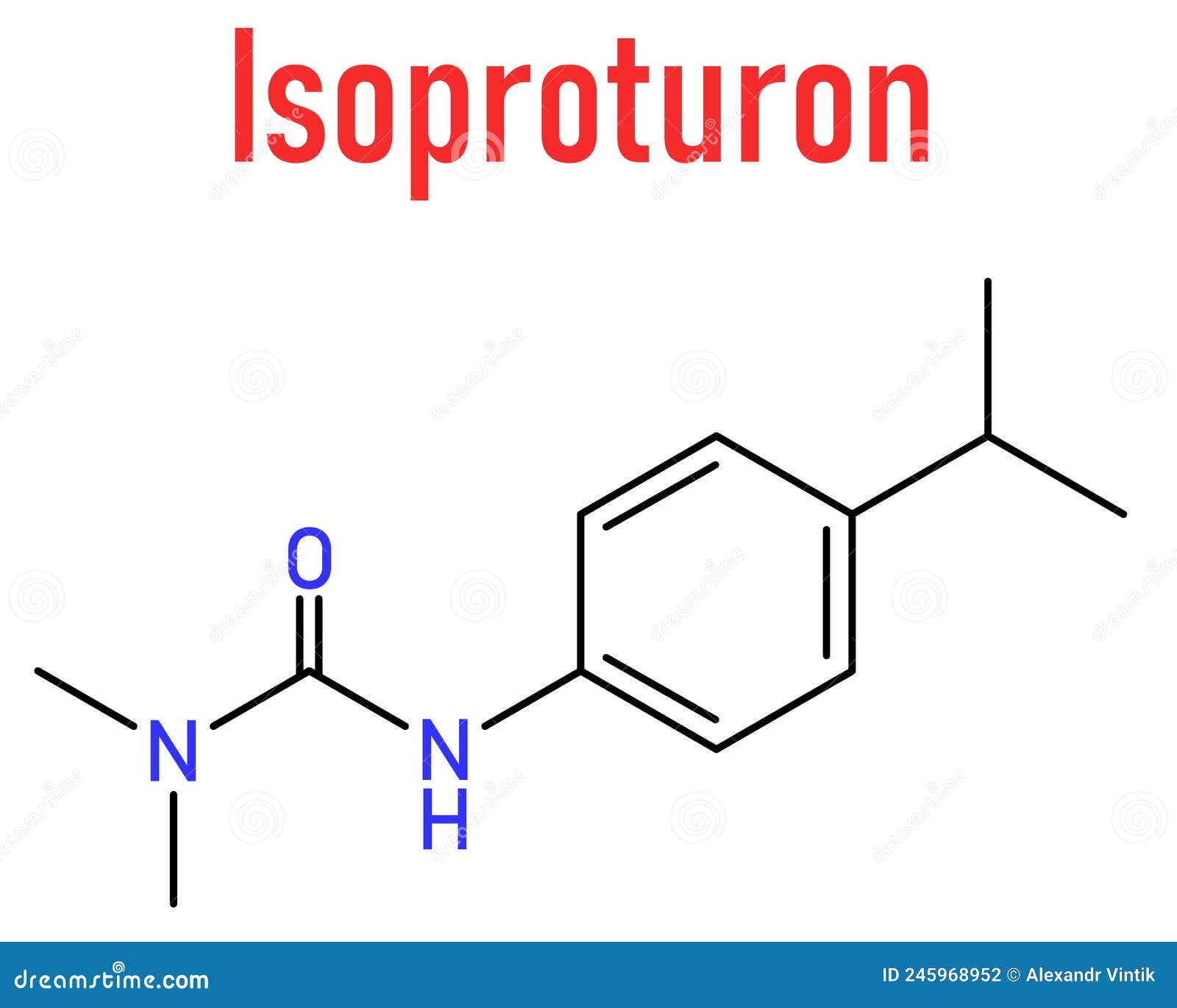 Isoproturon Herbicide Molecule. Skeletal Chemical Formula Stock Vector ...