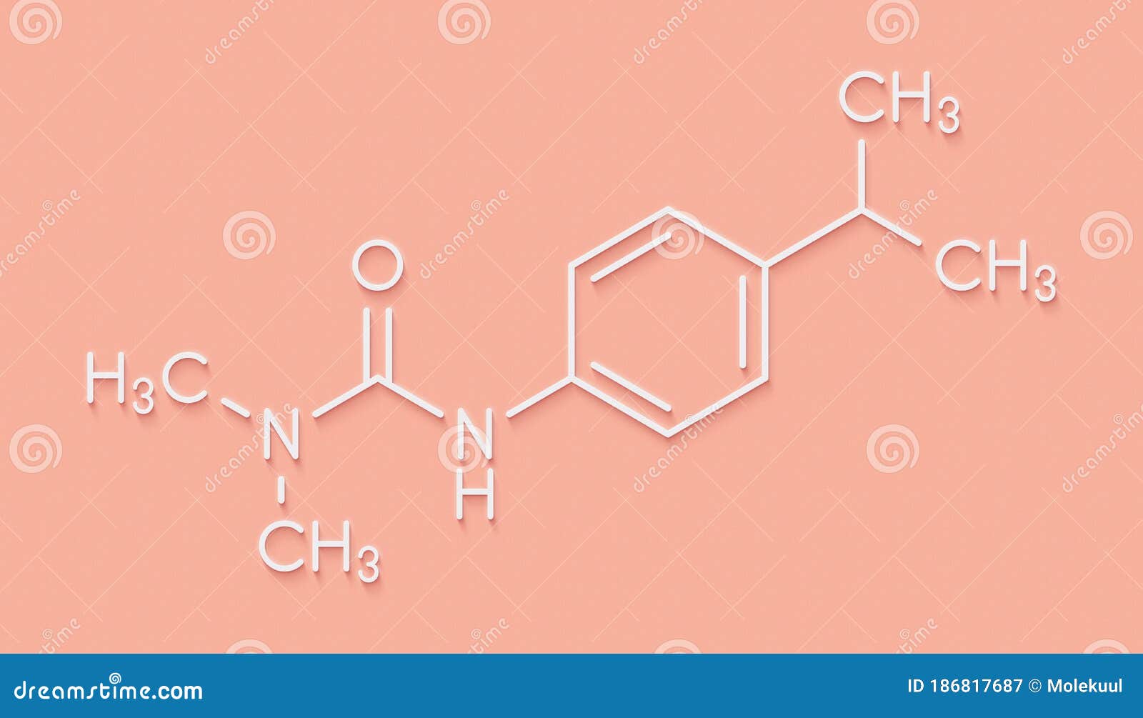 Isoproturon Herbicide Molecule. Skeletal Formula. Stock Illustration ...