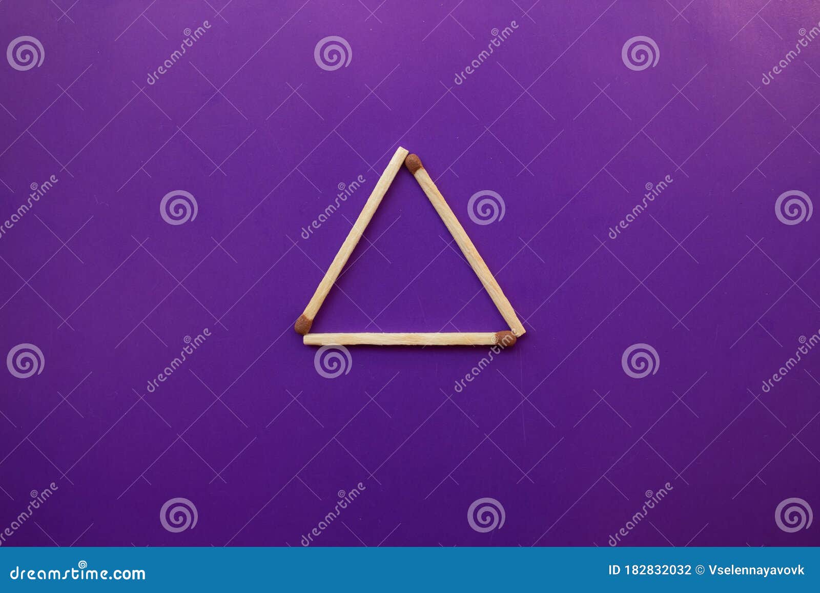 Isosceles Triangle On A Bright Background. Matchstick Pyramid On ...