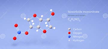 Isosorbide Mononitrate Molecule, Molecular Structures, Nitrates and ...