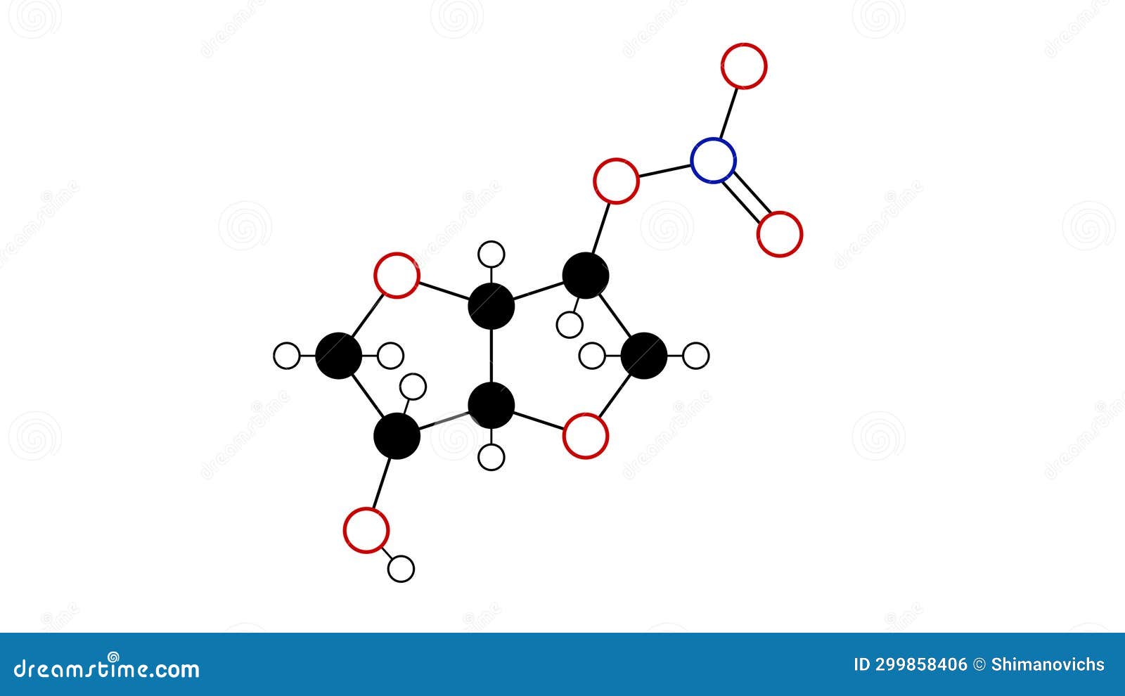Isosorbide Mononitrate Molecule 3d, Molecular Structure, Ball And Stick ... Isosorbide Mononitrate Molecule 3d, Molecular Structure, Ball And Stick ...