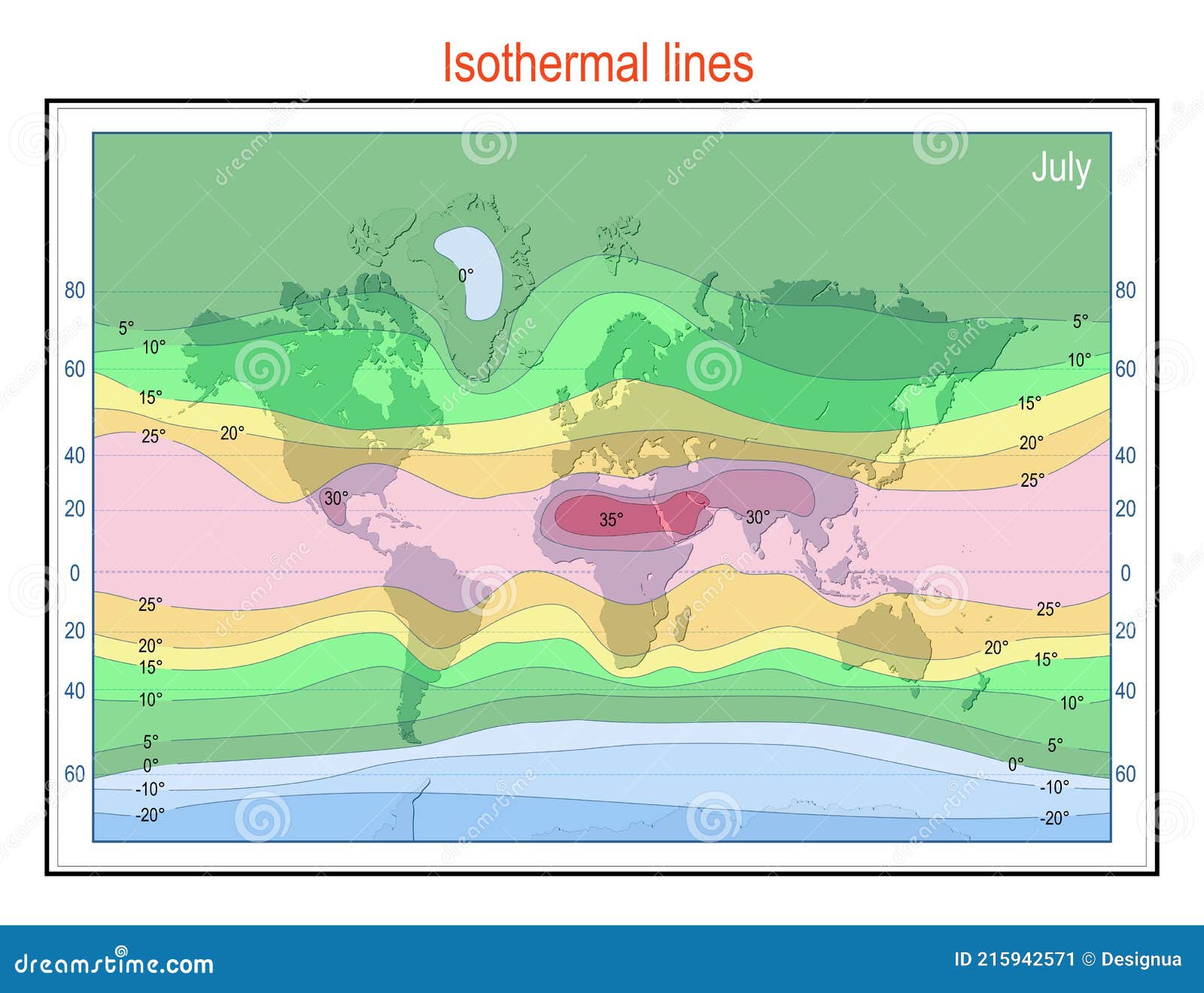 Isotherm World Map